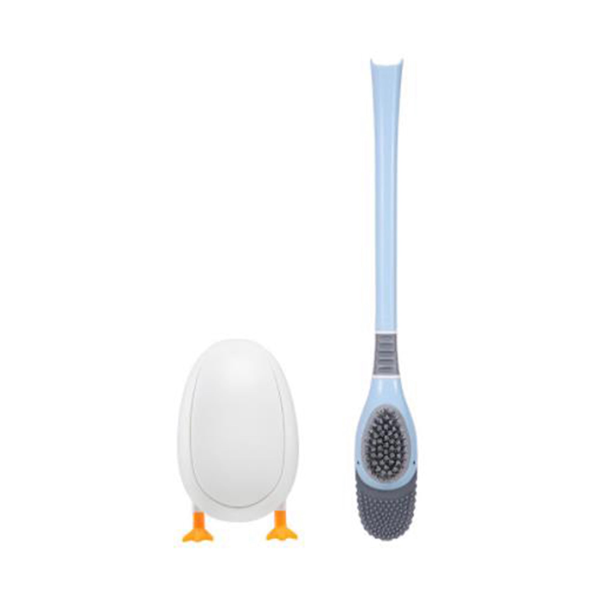 Loliuicca Plastic Toilet Bowl Brush Cute Duck Toilet Brush with Storage ...