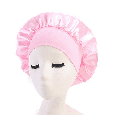Double-sided Satin Night Sleep Cap Hair Bonnet Hat Head Cover w ...