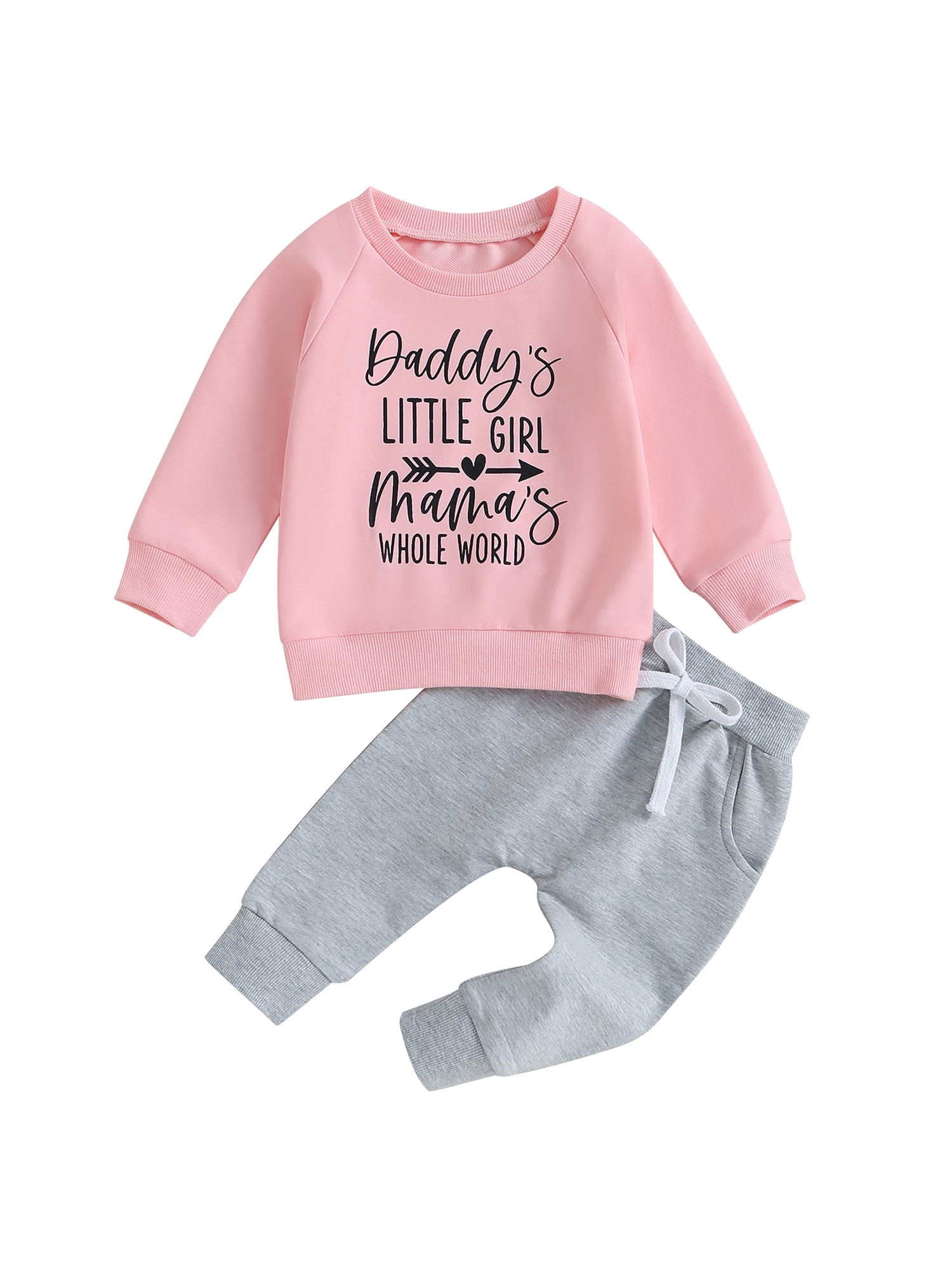 Loliuicca Toddler Girl Clothes Long Sleeves Shirt and Pants Outfit ...