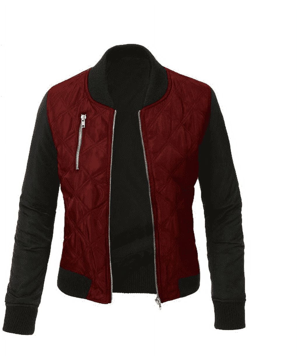 Loliuicca Women Autum Cool Bomber Jacket Ladies Polyester Zip Up Biker ...