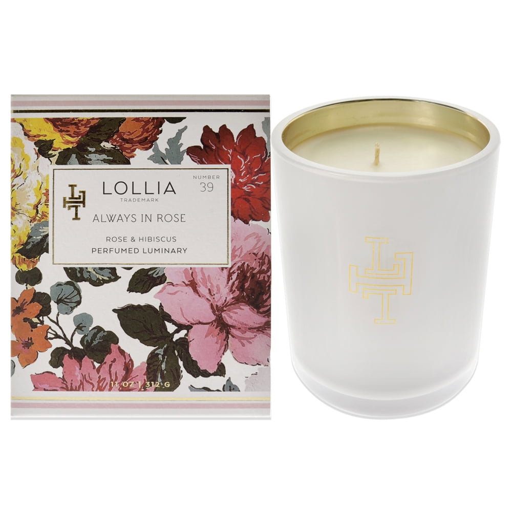 Lollia Always In Rose Perfumed Luminary Scented Candle, 11oz - Walmart.com