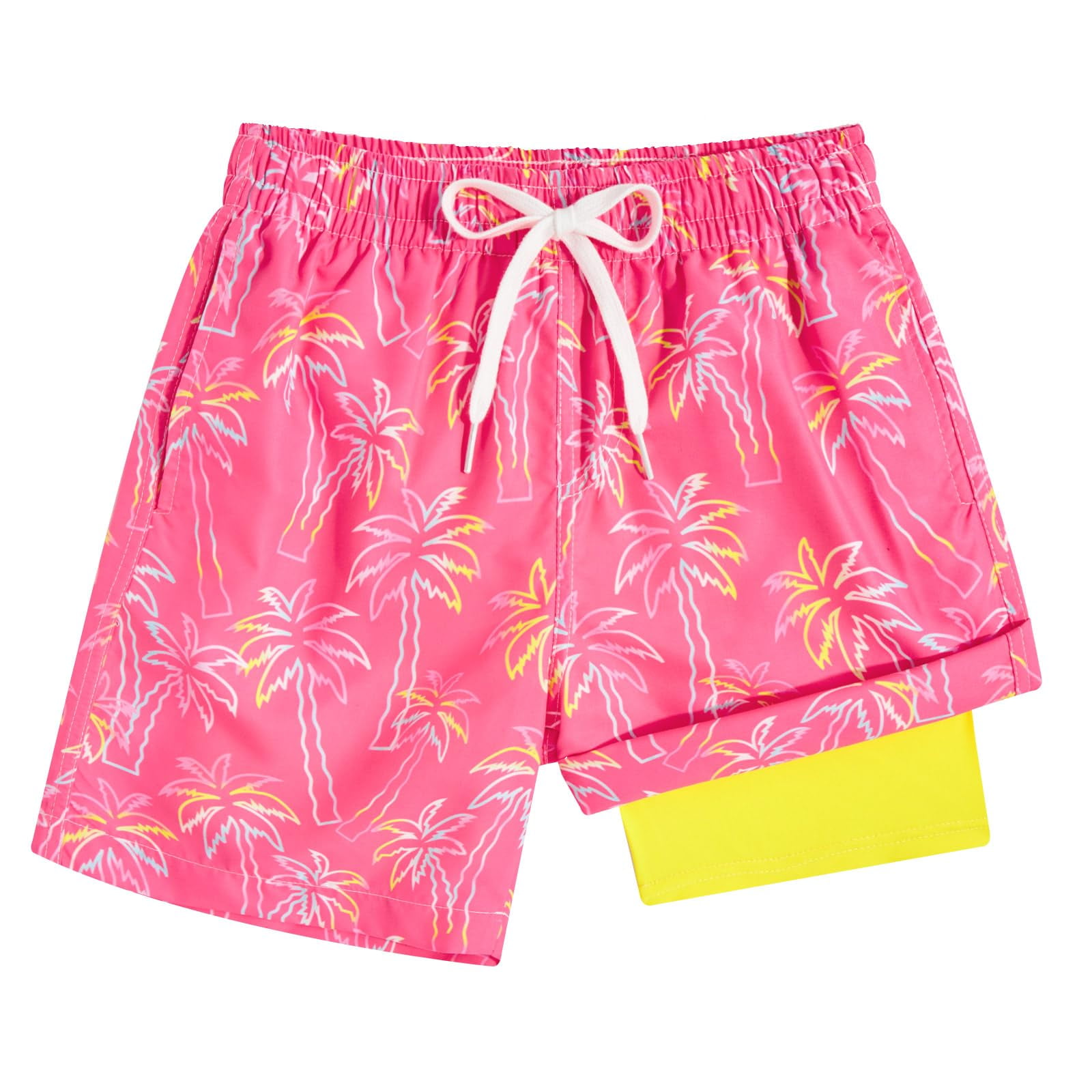 Lollipie Boys Swim Trunks with Compression Liner Quick Dry Beach Shorts ...
