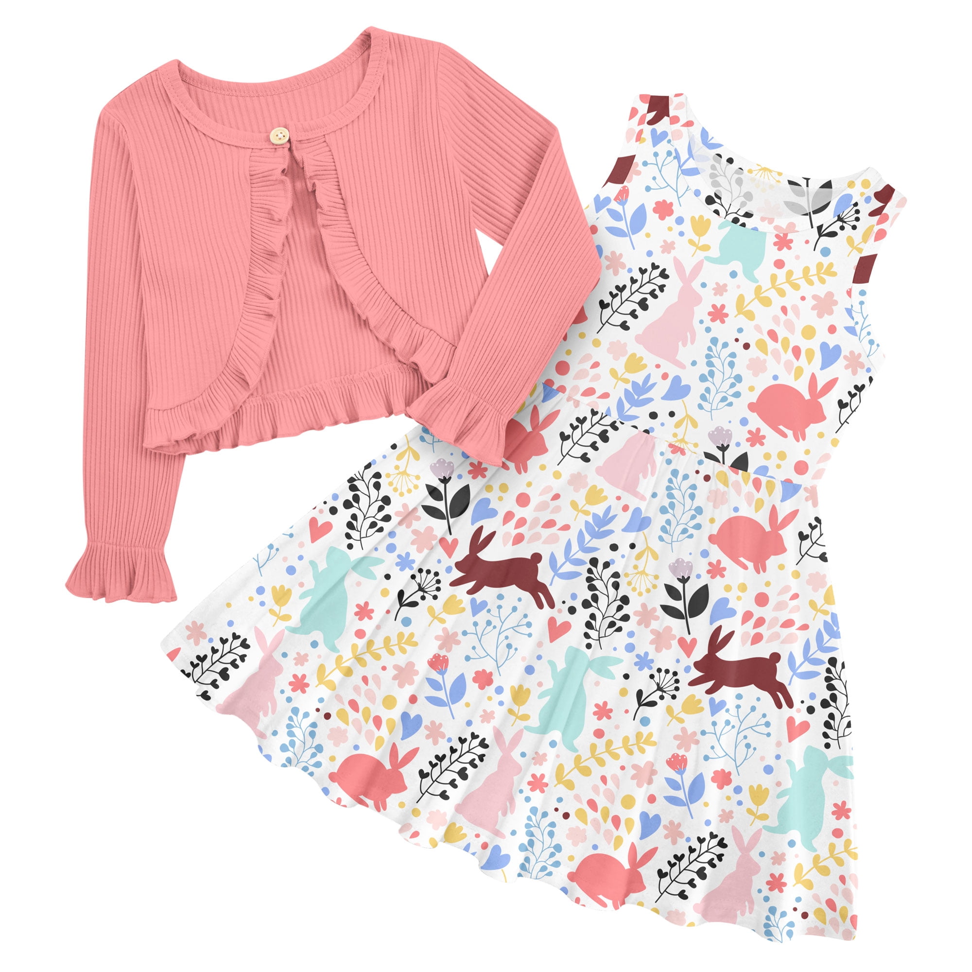 Lollipie Toddler Girl Sleeveless Dresses and Long Sleeve Ruffle ...