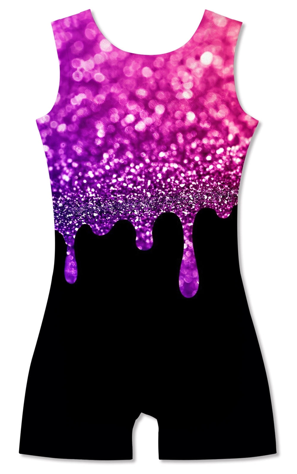 Lollipie Girls Gymnastics Leotards with Shorts Sparkle Dance Unitards ...