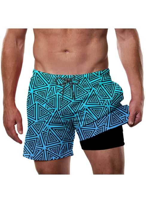 Cauagu Turtle Print Mens Swim Trunks Quick Dry Board Shorts Swim Shorts ...