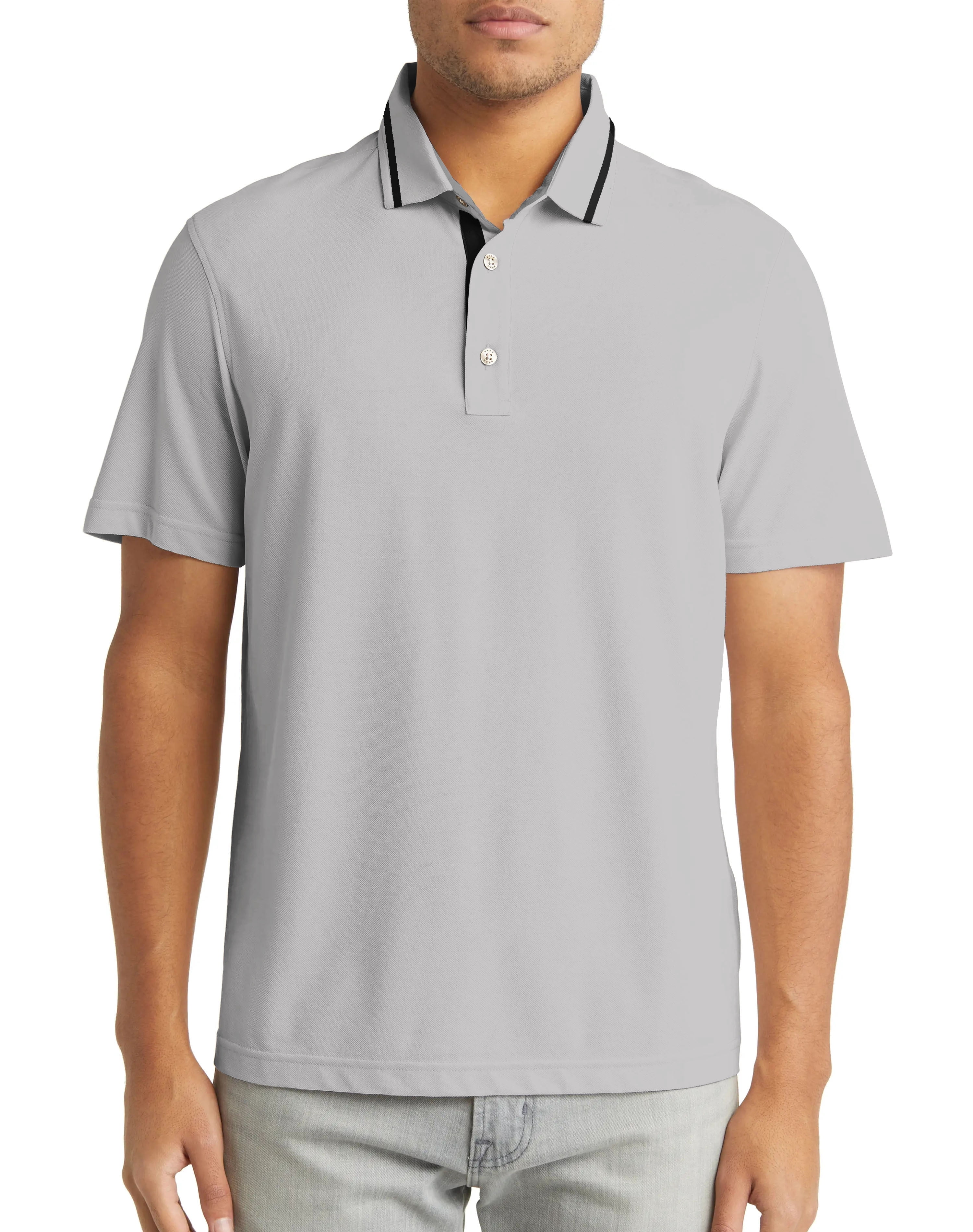 Lollipie Men's Casual Polo Shirt Short Sleeve Breathable Stretch ...