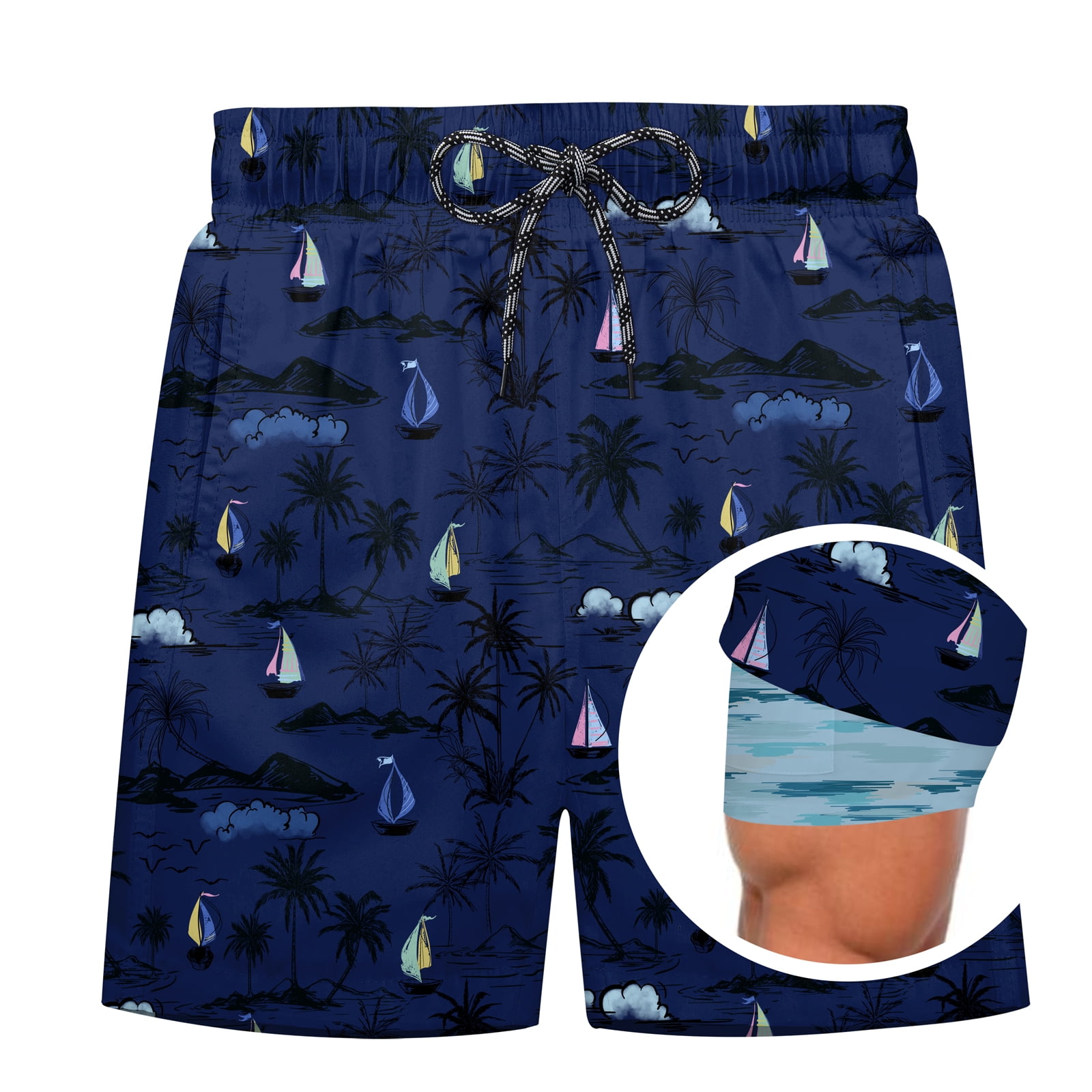 Lollipie Mens Swim Trunks 7 Inch Quick Dry Swimwear Bathing Suits with ...
