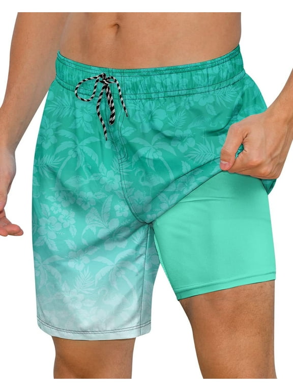 Cauagu Playful Dolphins Underwater Print Mens Swim Trunks Quick Dry ...