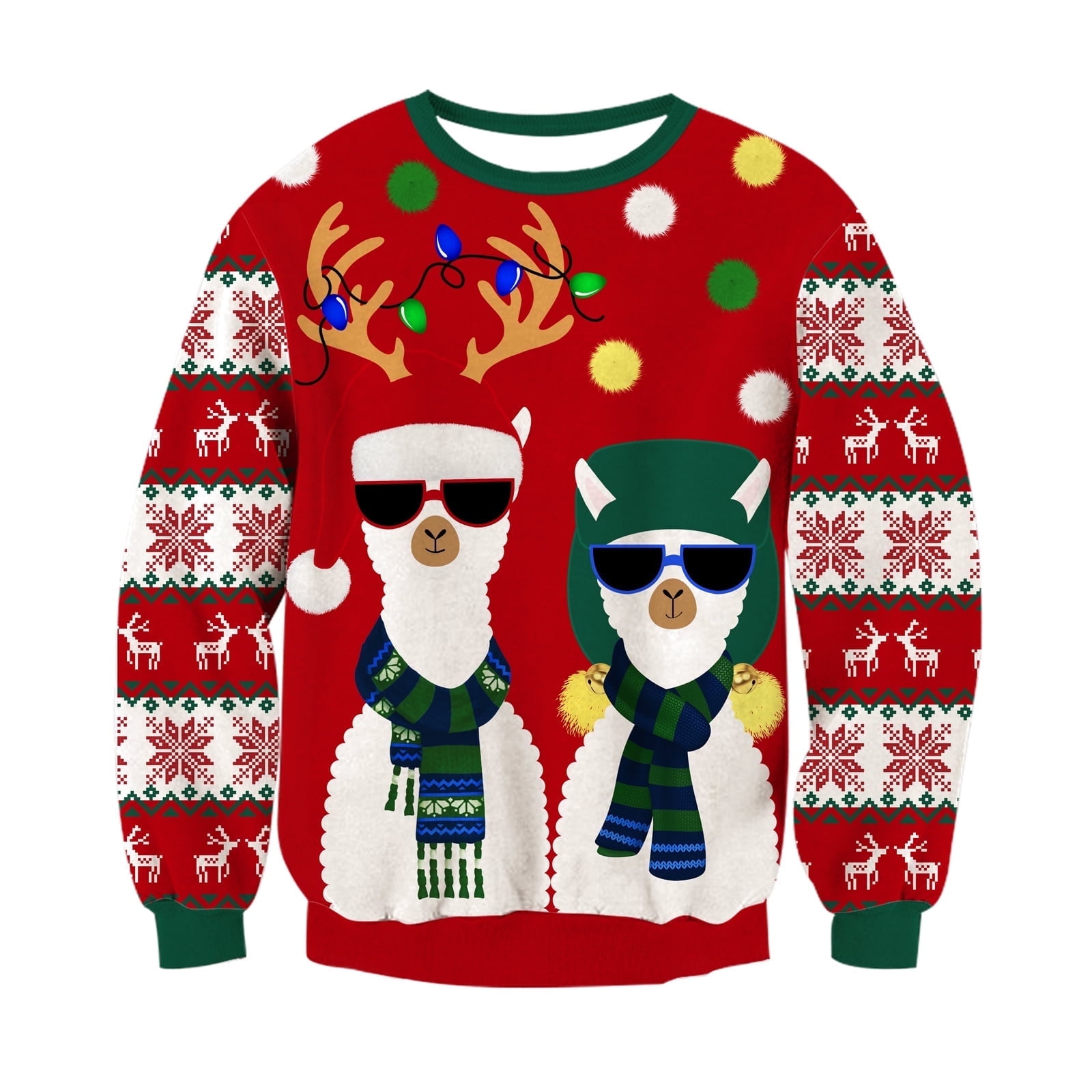 Lollipie Ugly Christmas Light up Sweater for Women/Men with Multi ...