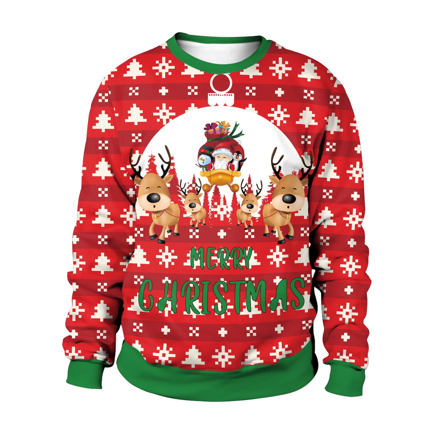 Lollipie Ugly Christmas Sweatshirt for Women Crewneck Long Sleeve Santa ...