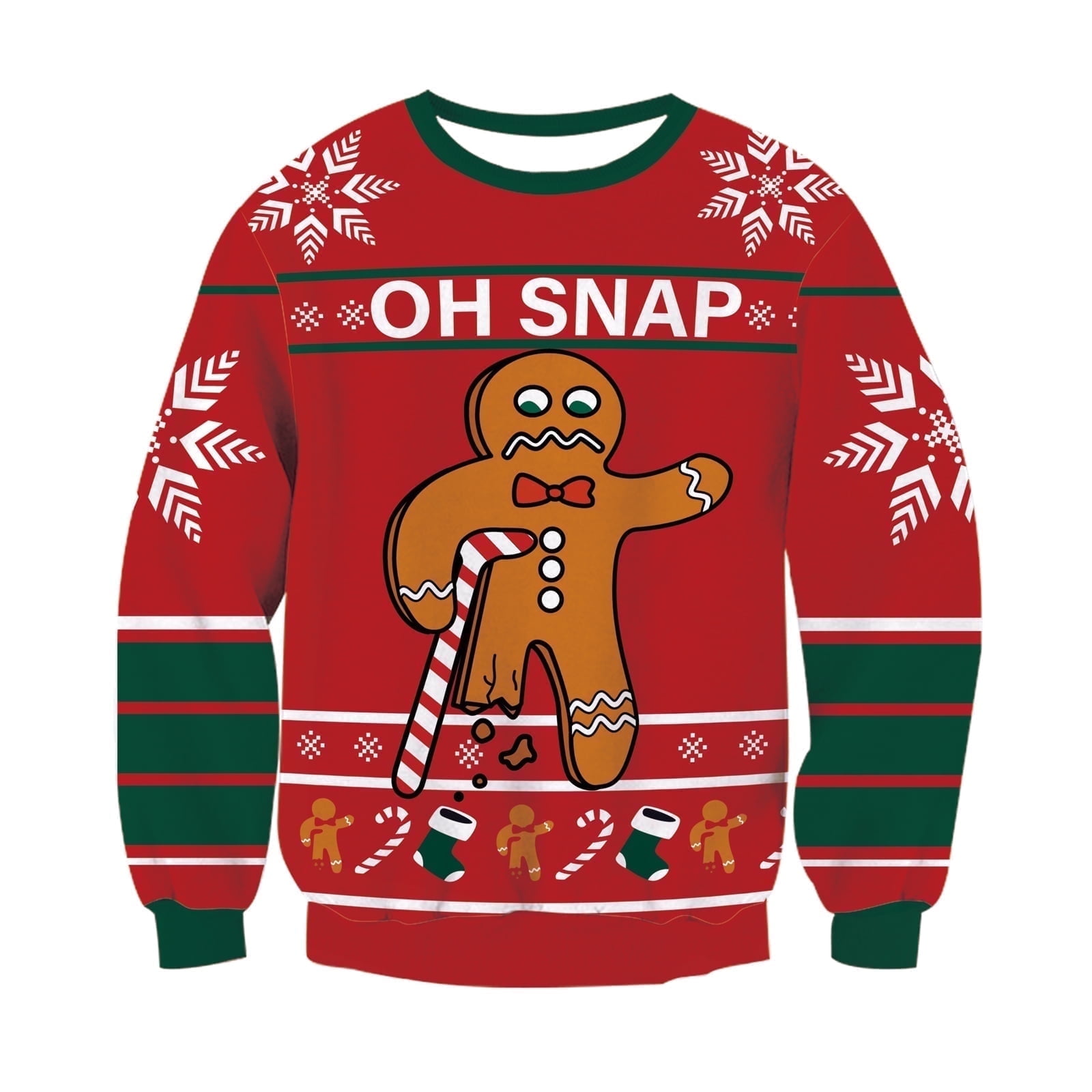 Lollipie Mens Ugly Christmas Sweaters Soft Graphic Pullover Long Sleeve ...