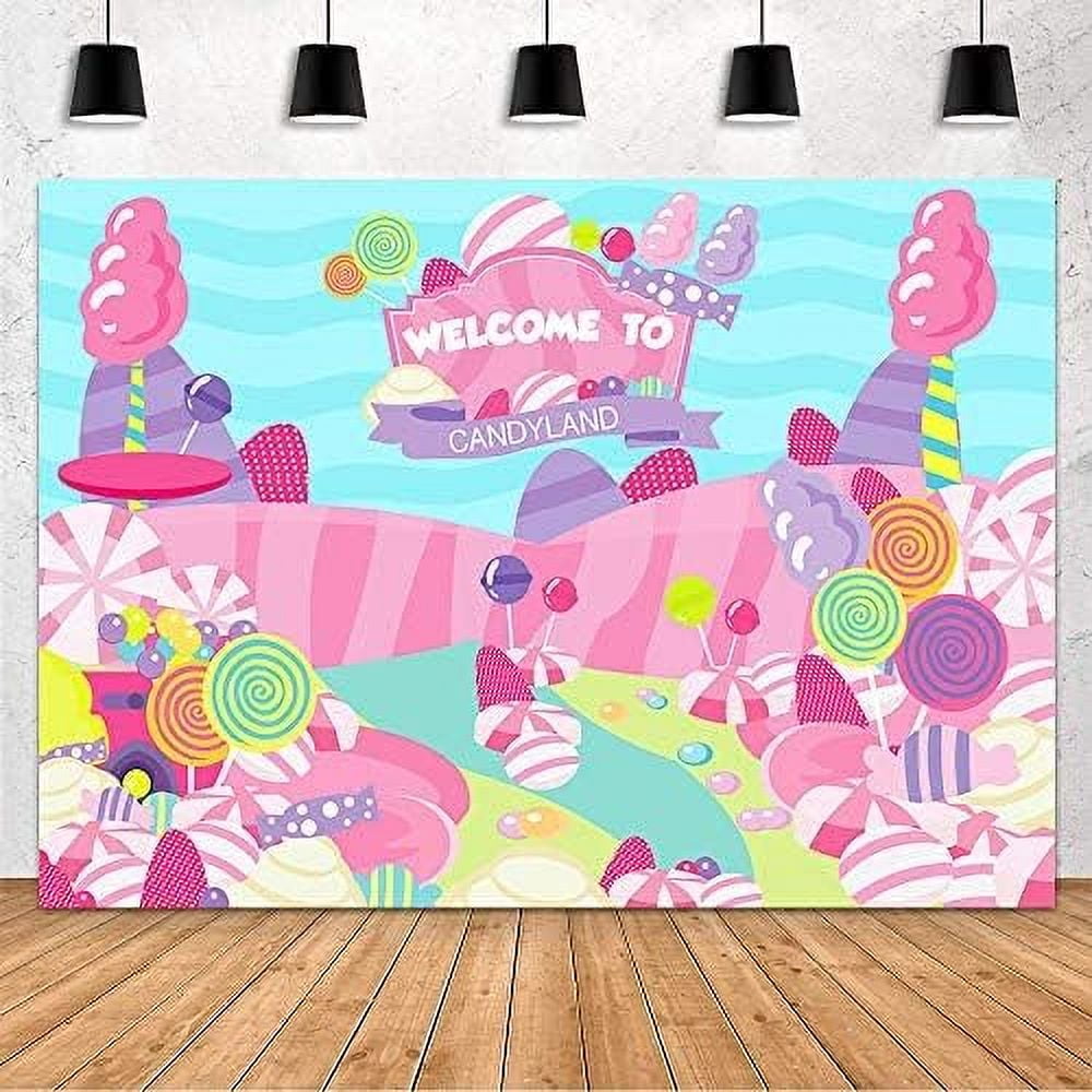 Lollipop Birthday Backdrop for Girls Sweet Candy Birthday Party ...