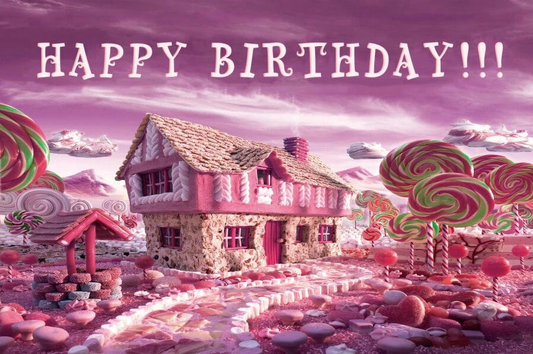 Lollipop Candyland Backdrop Sweet Candy Ice Cream Donut Cartoon Girls ...