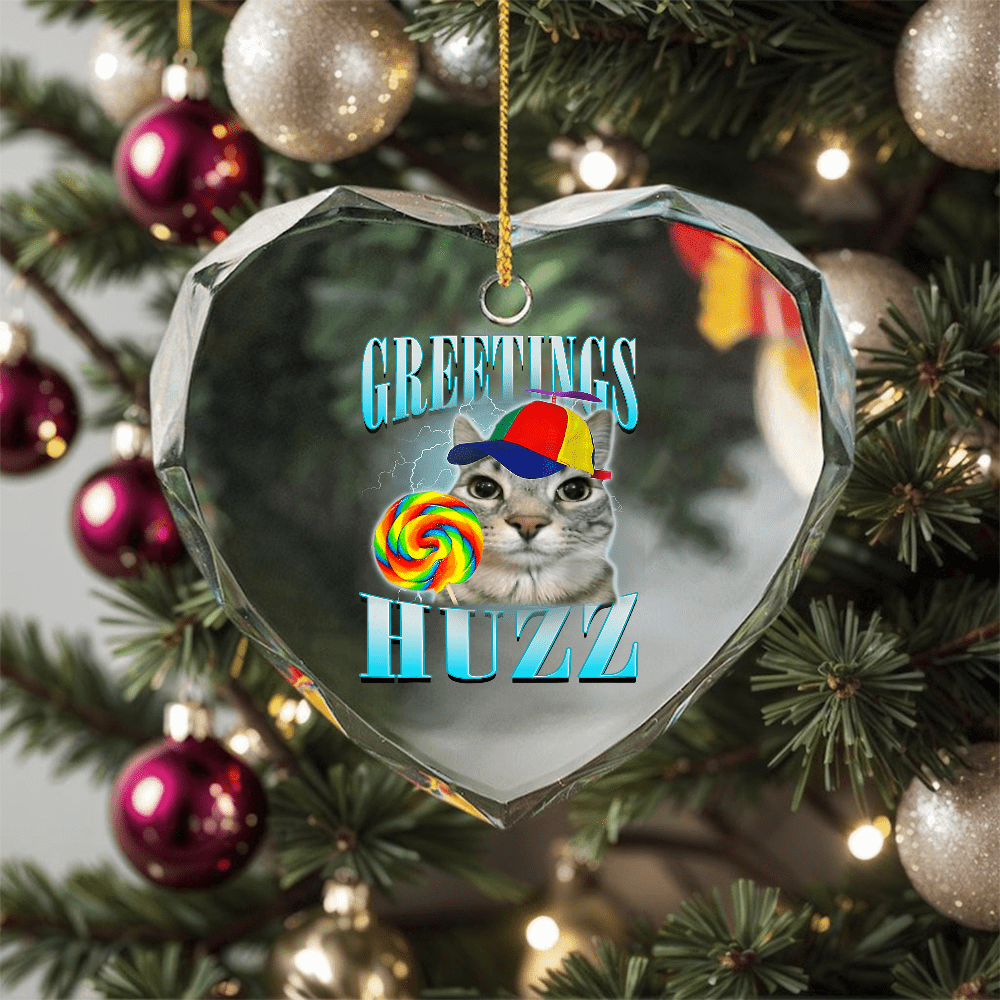 Lollipop Cat Meme Greetings Huzz Funny Silly Cats Humor Ornament ...