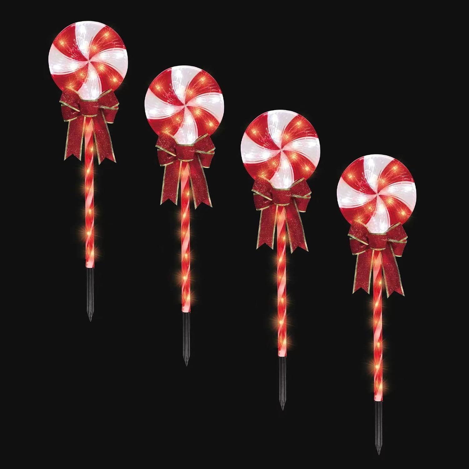 Lollipop Christmas Pathway Lights Outdoor - 24 inches 192 LED Lighted ...