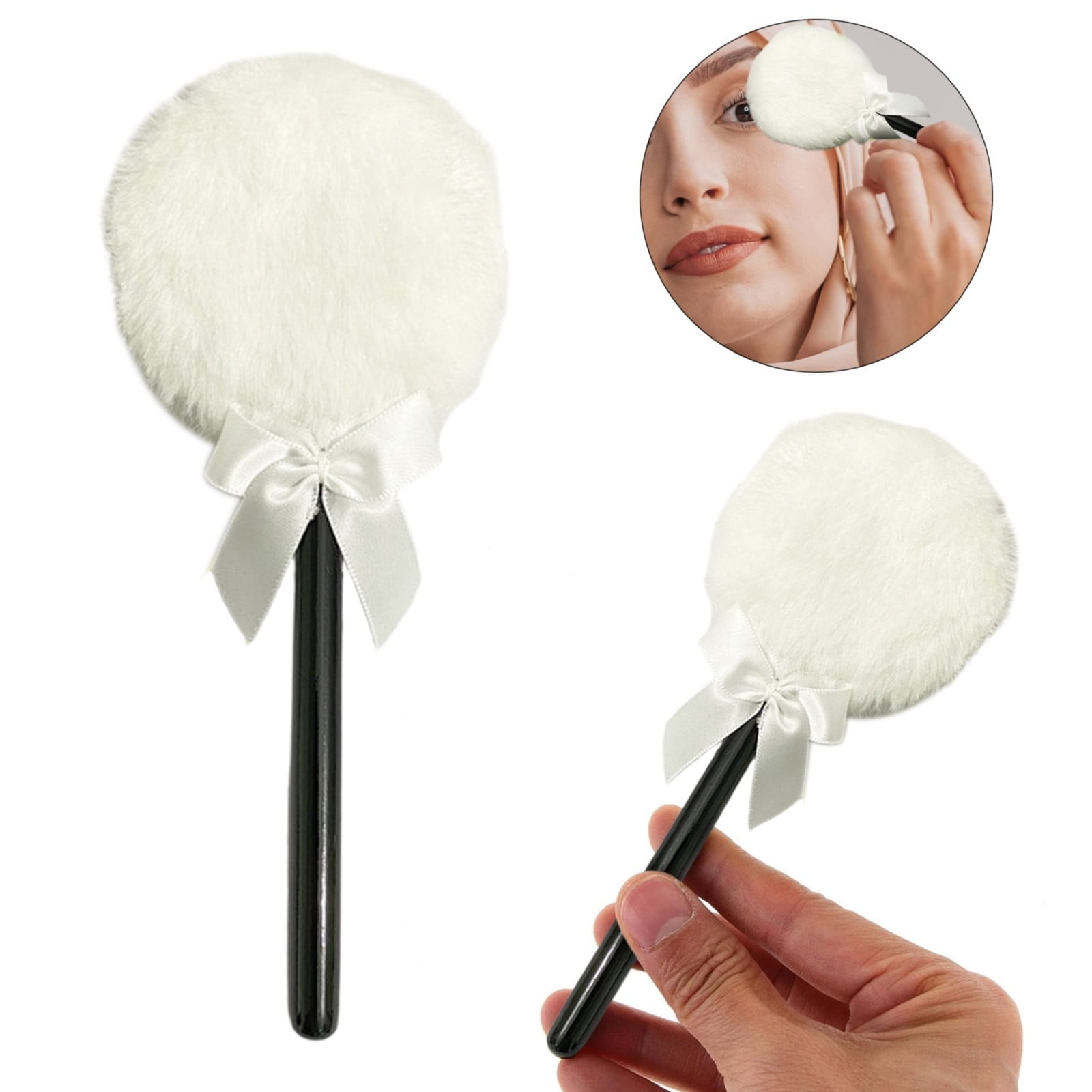 Lollipop Dusting Powder Puff - Soft Cosmetic Makeup Puff with Long ...