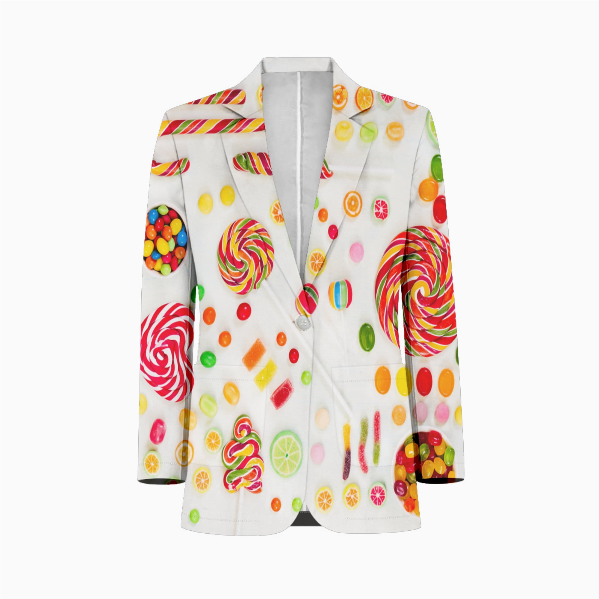 Lollipop Food Candy Mens Suits Shawl Collar Slim Fit Suit Mens Groom ...