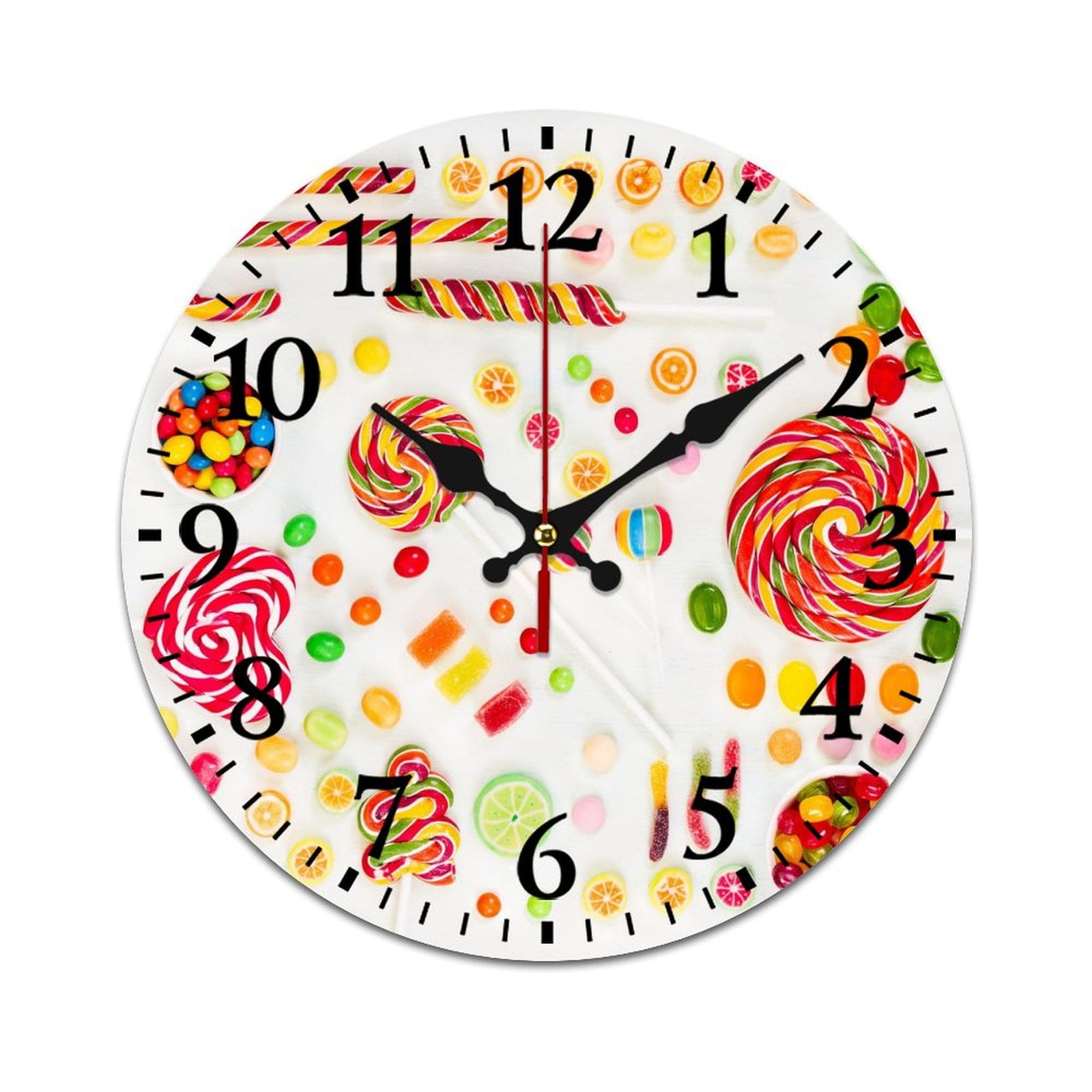Lollipop Food Candy Wall Clock Modern Design Clocks Wall Hanging Home ...