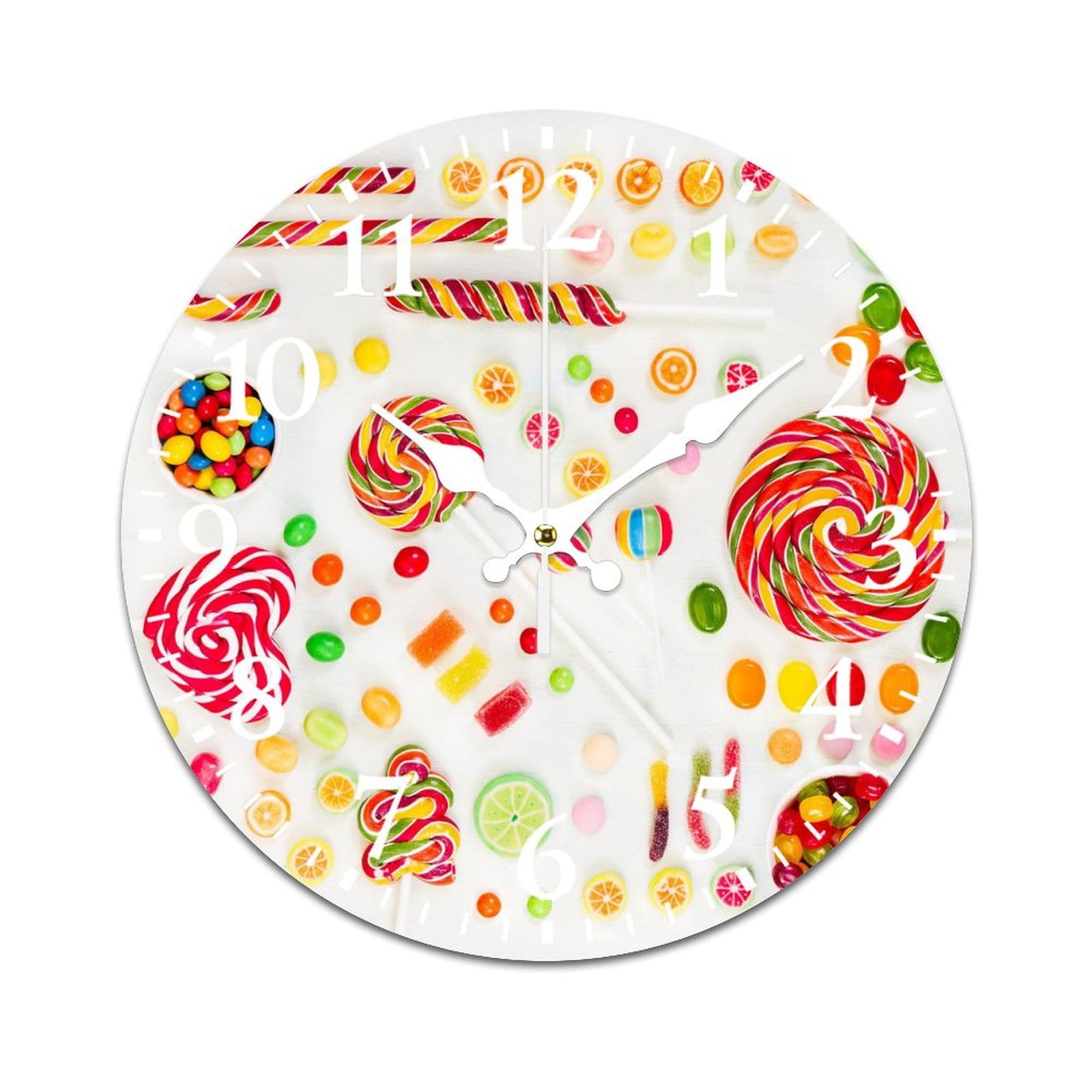 Lollipop Food Candy Wall Clock Modern Design Clocks Wall Hanging Home ...