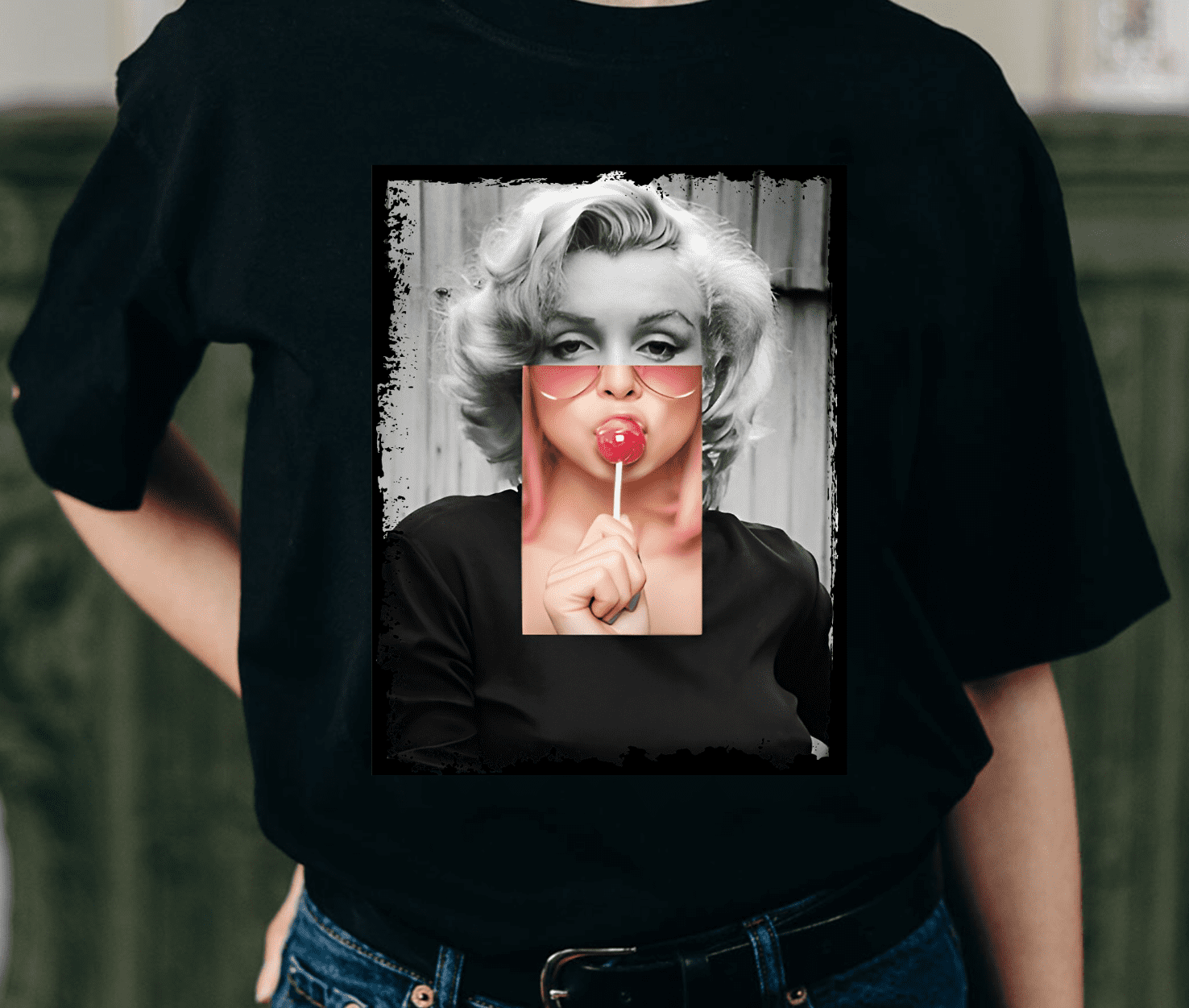 Lollipop Marilyn Monroe Vintage T-Shirt, Lollipop Shirt, Monroe Tribute ...
