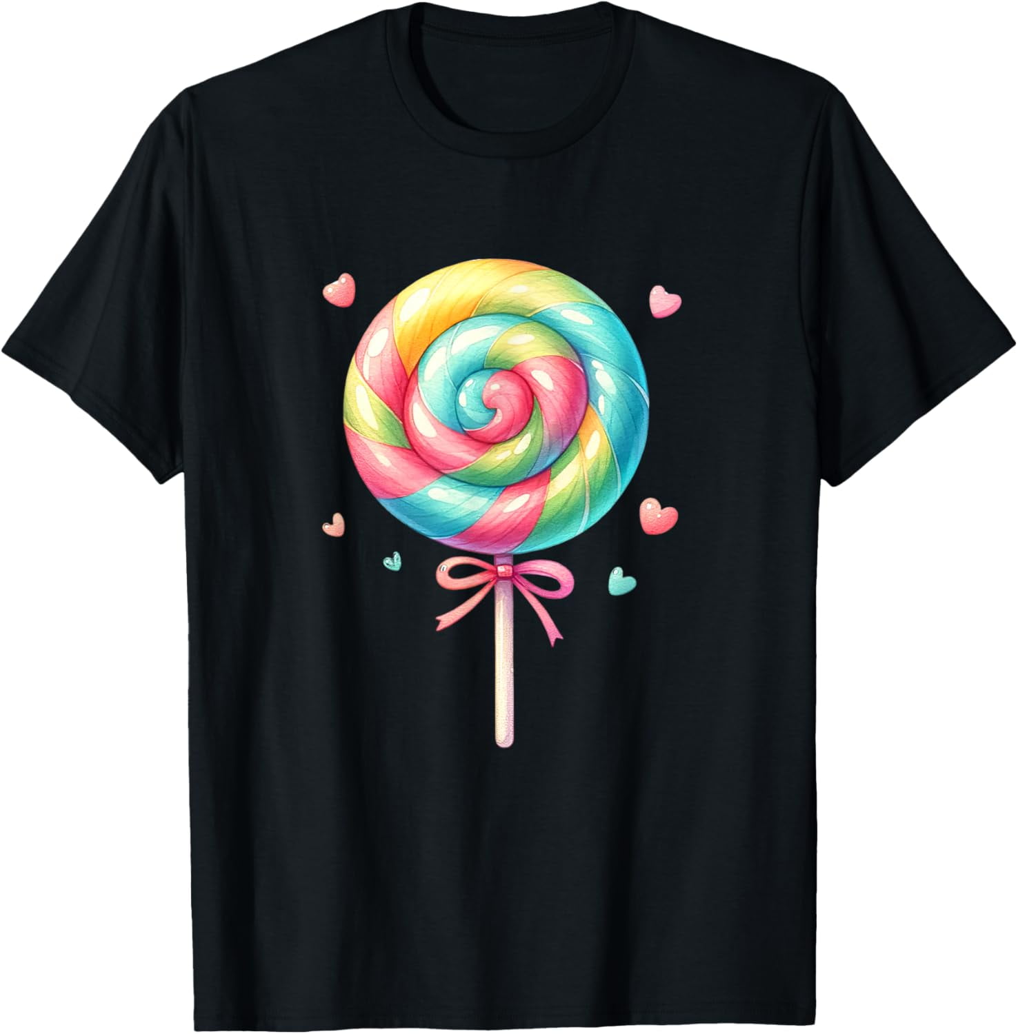 Lollipop Rainbow Candy for kid, girl, sweet Tees T-Shirt - Walmart.com