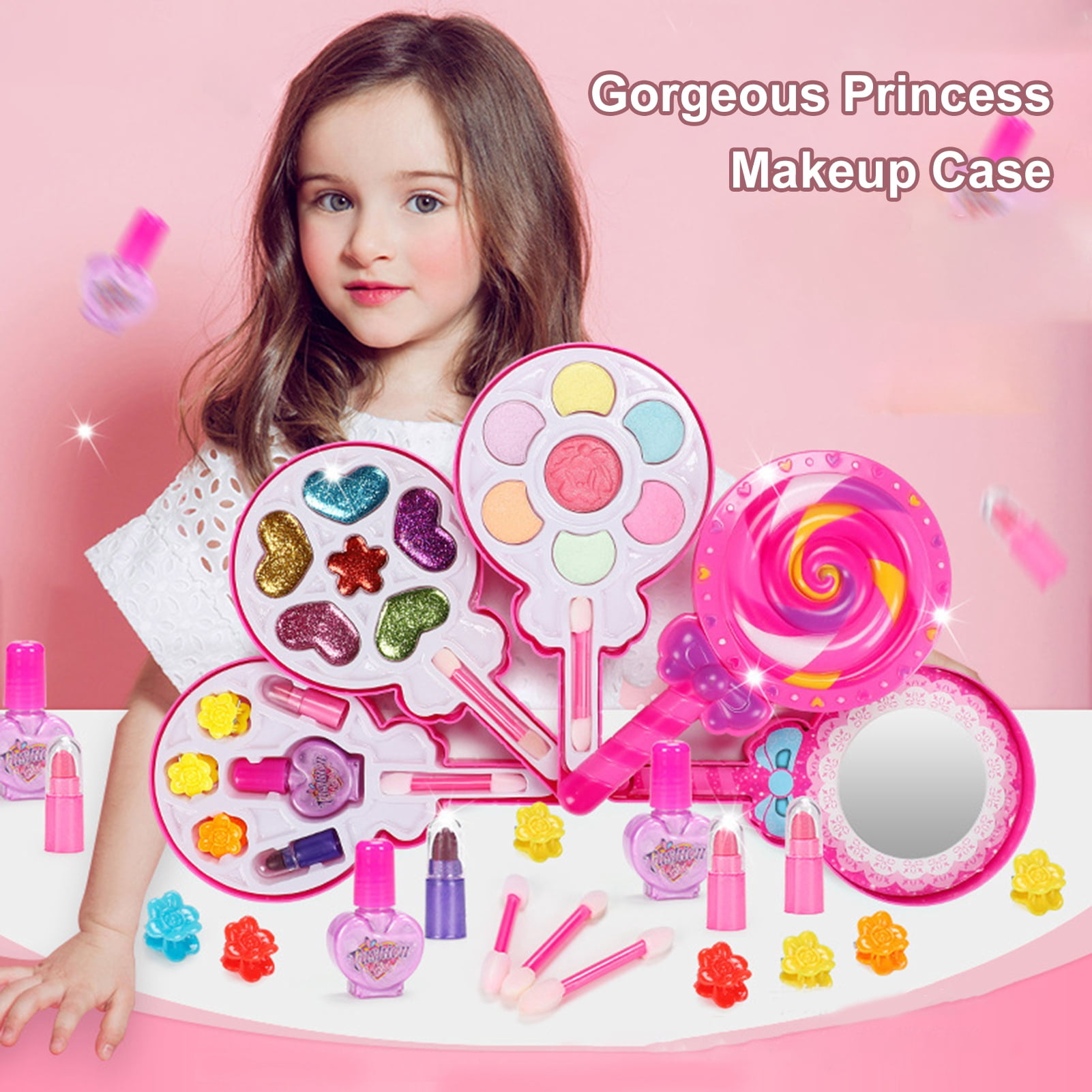 Lollipop Shape Kids Makeup Set: Water Soluble, Highly Simulated ...