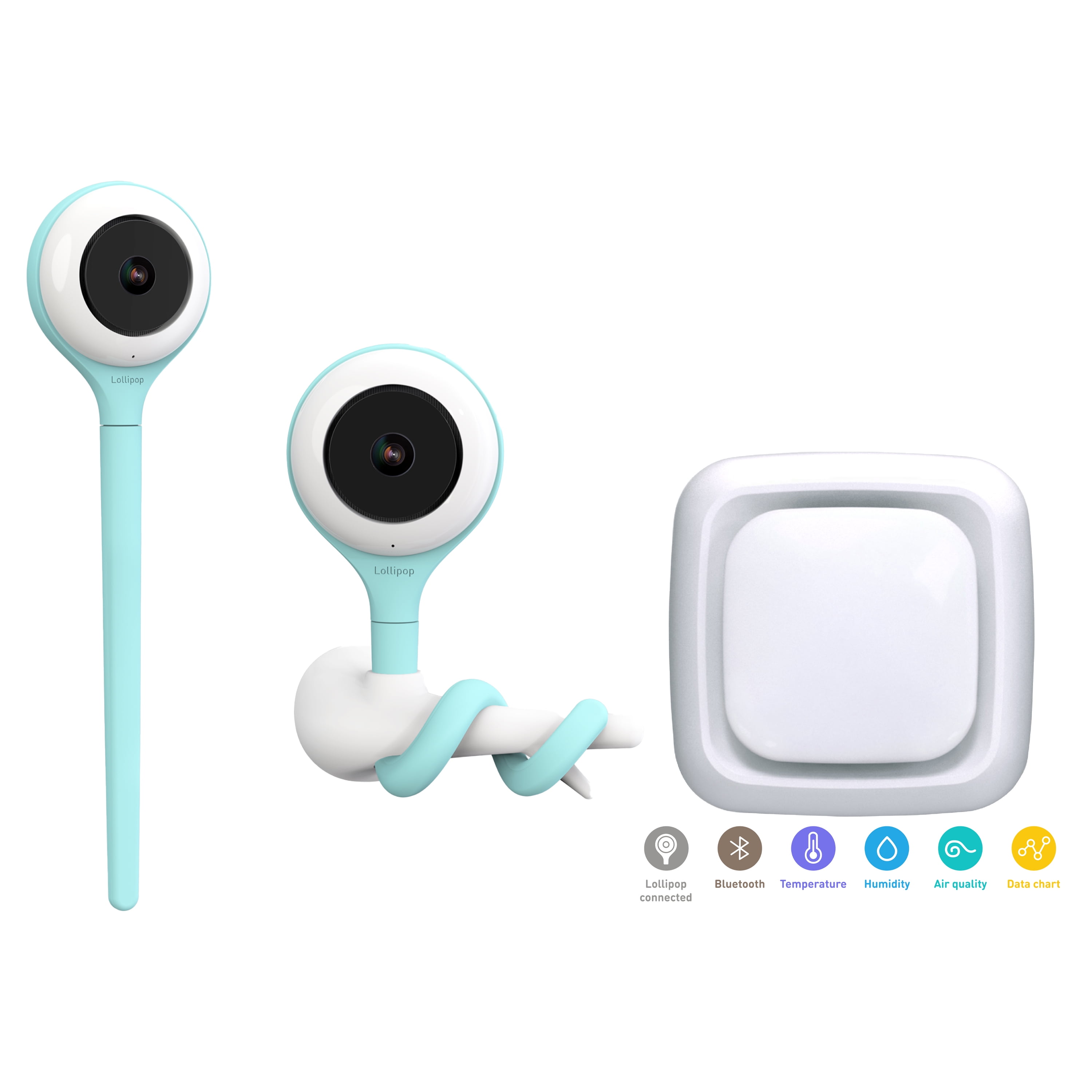 Lollipop Smart Baby Camera & Audio with Baby Monitor Turquoise, Baby ...