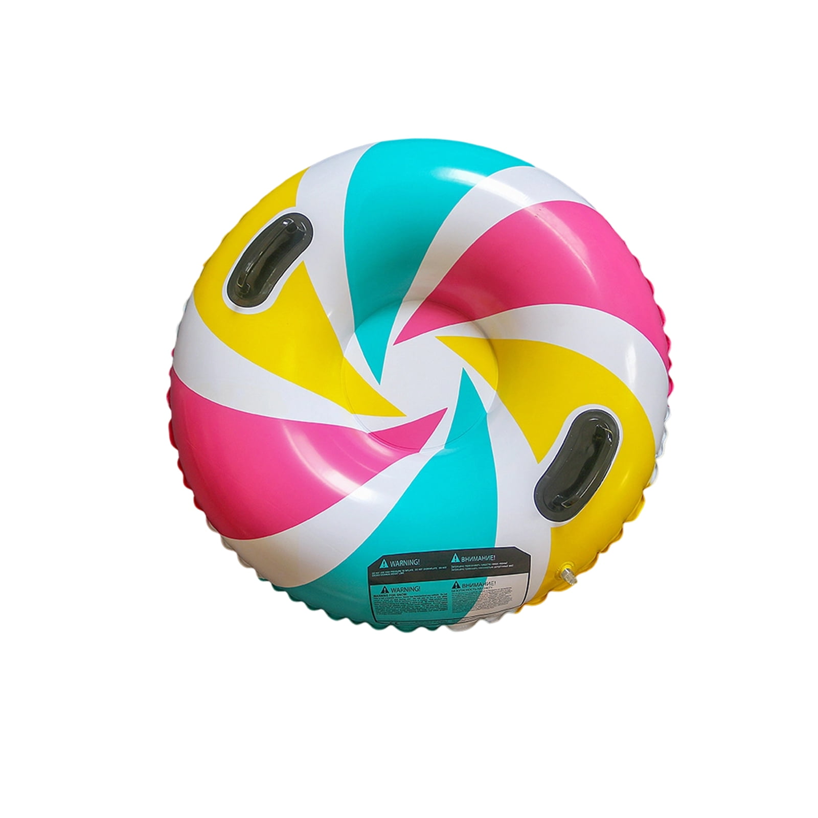 Lollipop Style Inflatable Snow Tube - 42-Inch Diameter Reinforced Seams ...