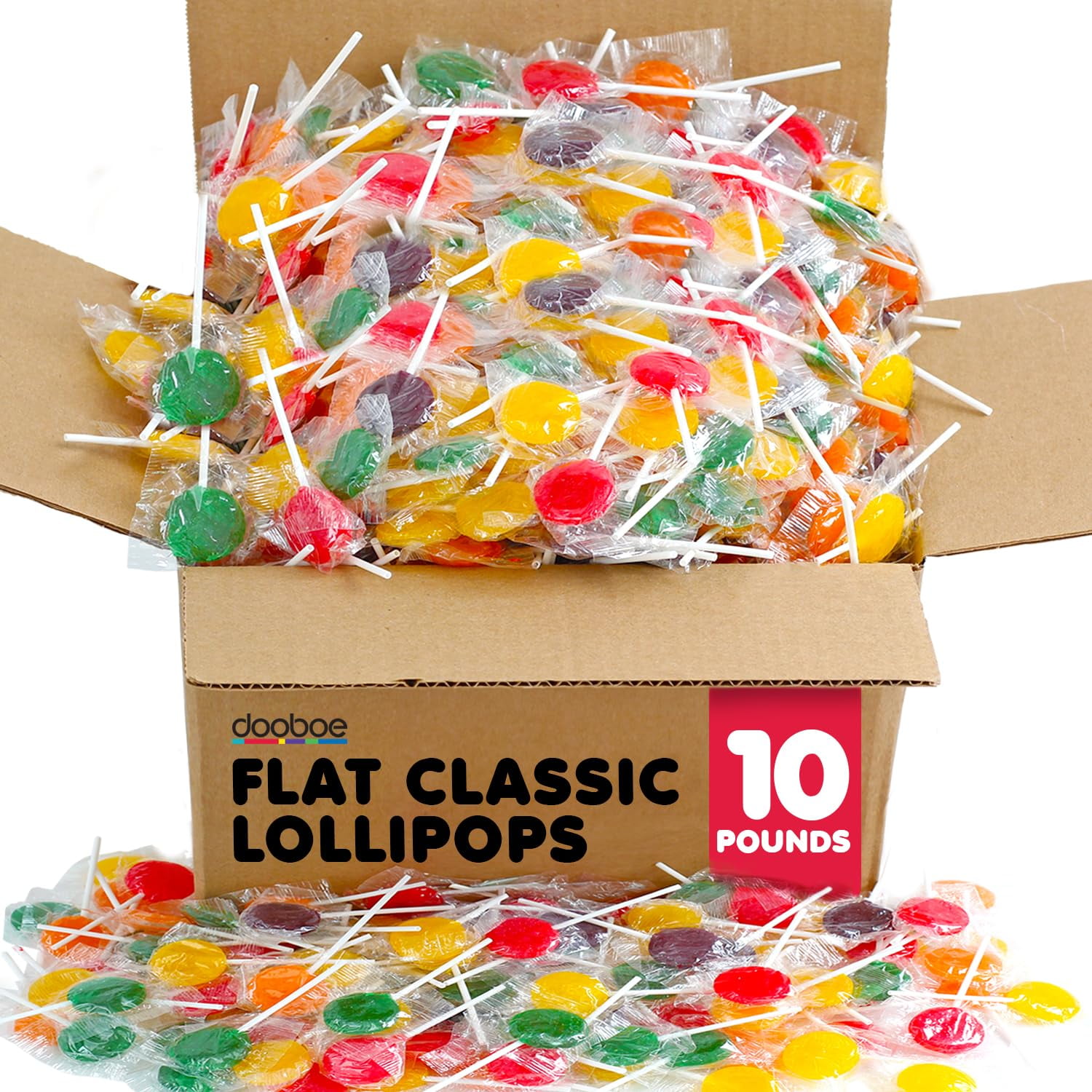 Lollipops Individually Wrapped - 10 Pounds - Bulk Flat Lollipops ...