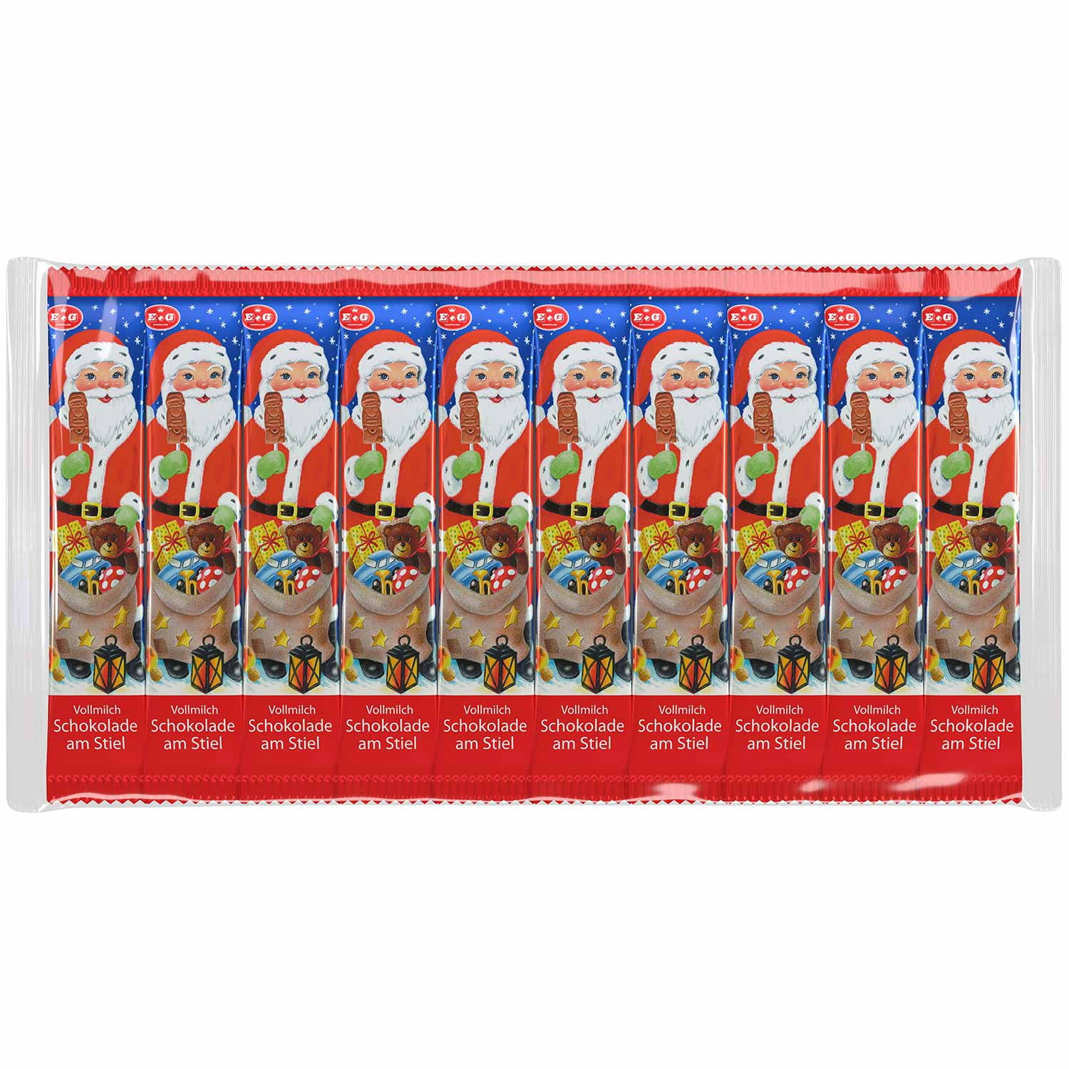 Lolly Choc SANTA CLAUS chocolate lollipops -PACK OF 10- 150g - Walmart.com