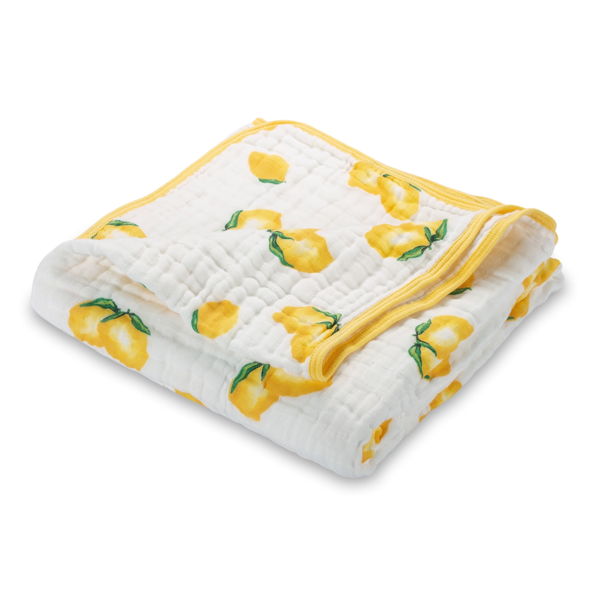 LollyBanks Lemon Baby Muslin Quilt - 6 Layers, 100% Muslin Cotton, 47 ...