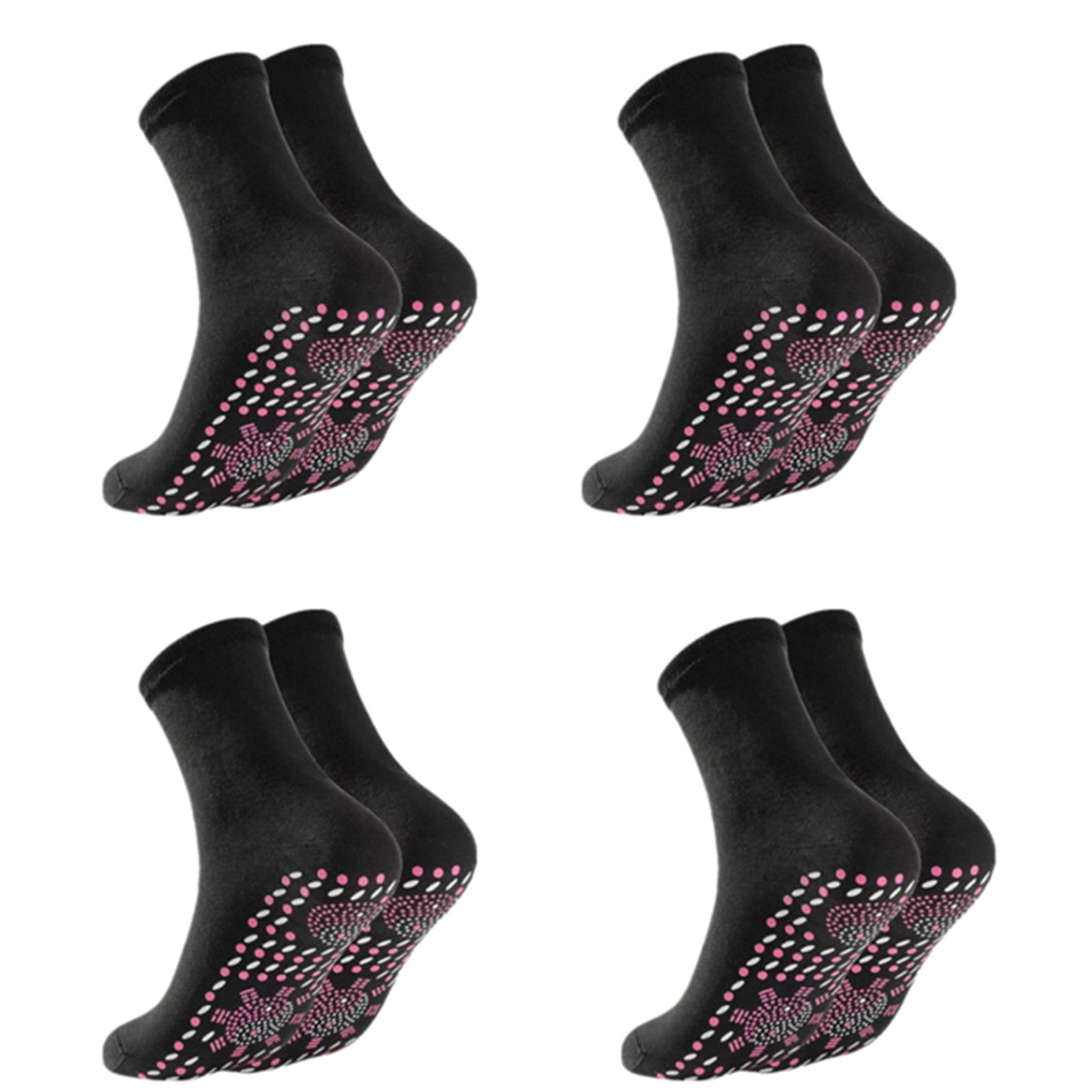 Lolmot 4/6 Pairs Self-Heating Socks,Unisex Therapy Magnetic Socks ...