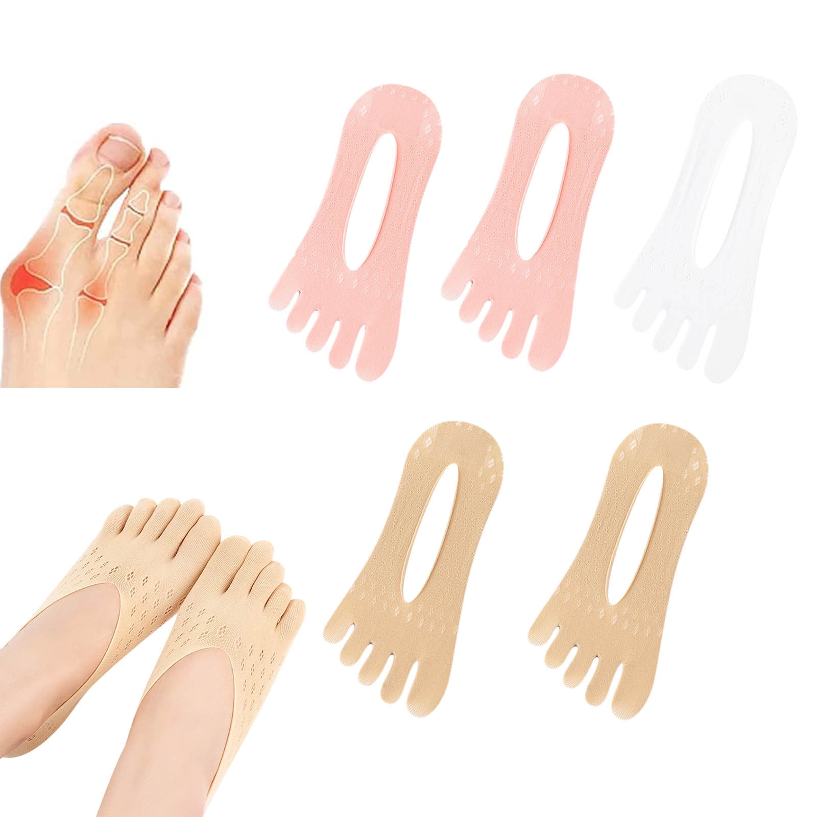 Lolmot 5pcs Orthoes Bunion Relief Socks Antibunions Health Sock ...