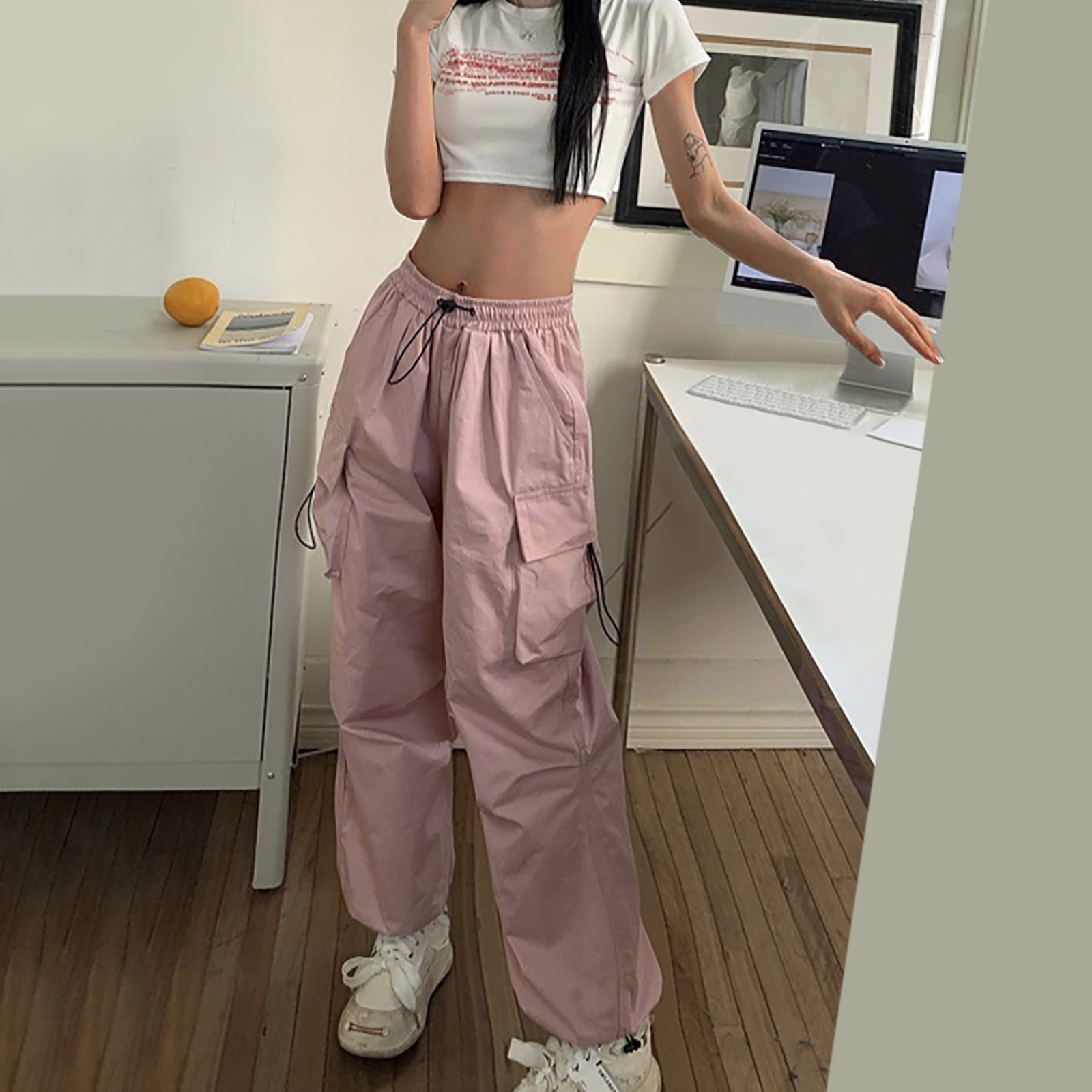 Up to 65 off!Lolmot Cargo Pants for Women Baggy Parachute Pants with 4 ...