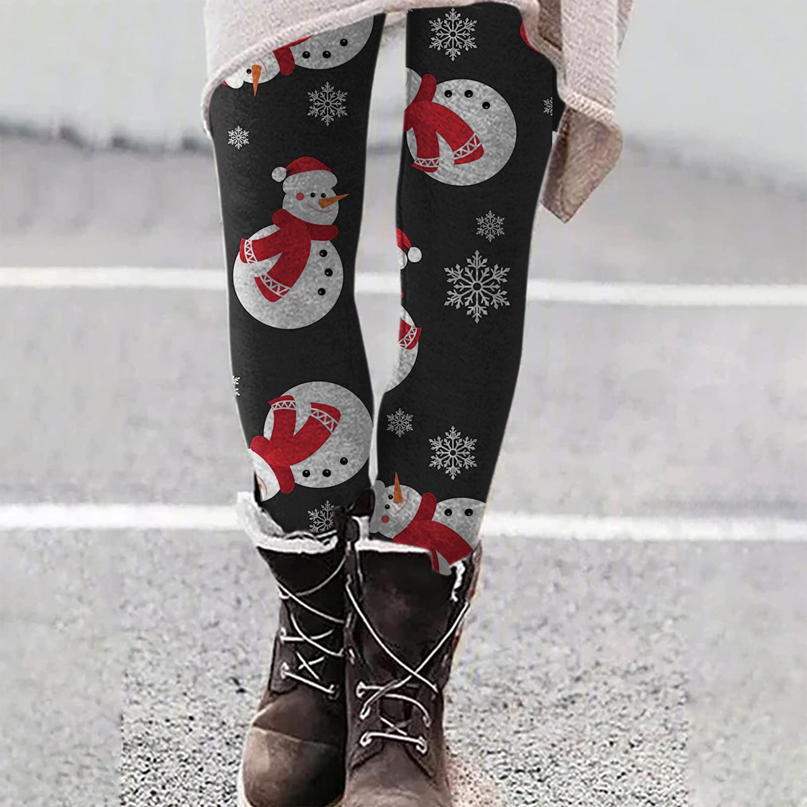 Lolmot Christmas Leggings for Women Plus Size High Waist Workout Pants ...