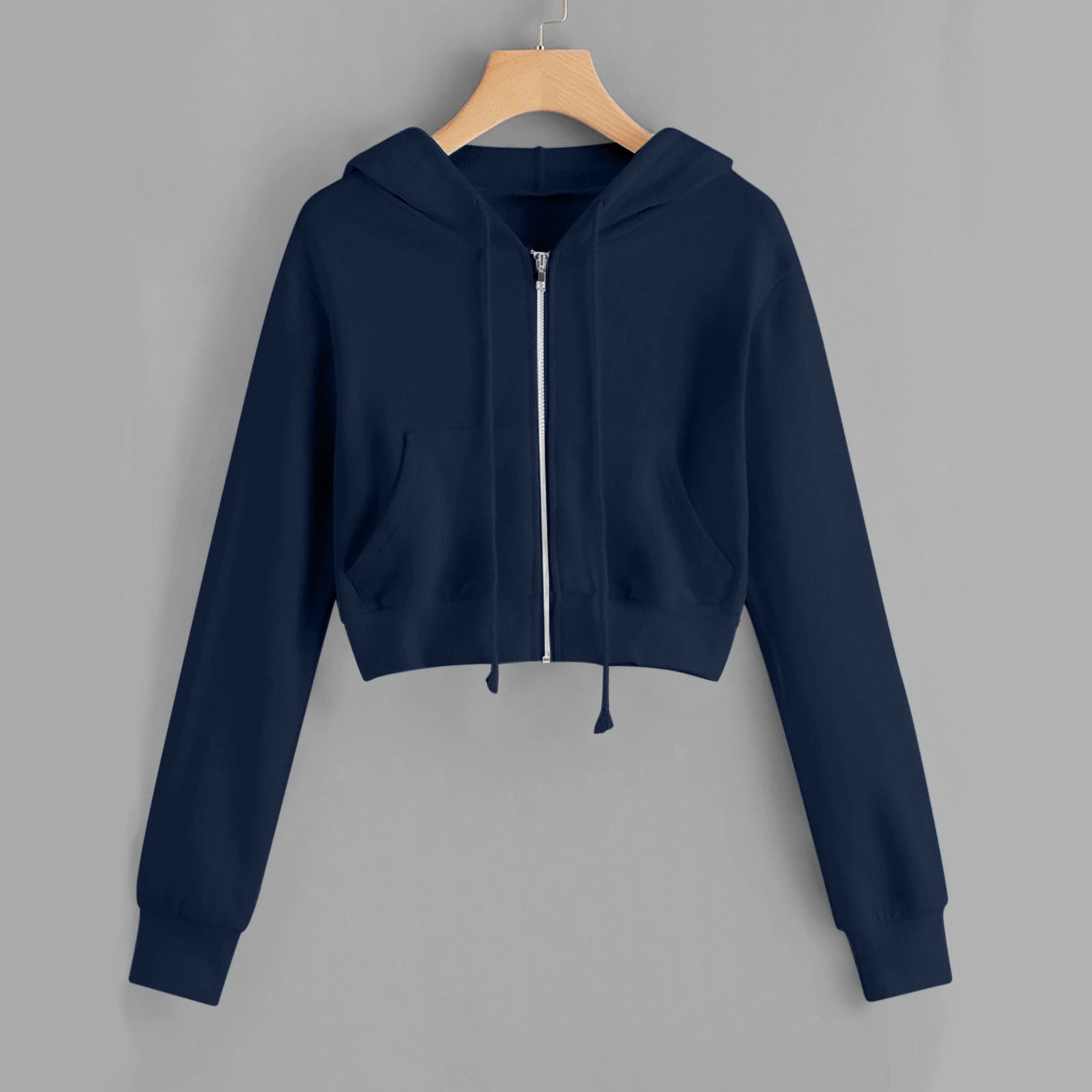 Up to 65 off!Lolmot Cropped Zip Up Hoodies for Women Casual Drawstring ...