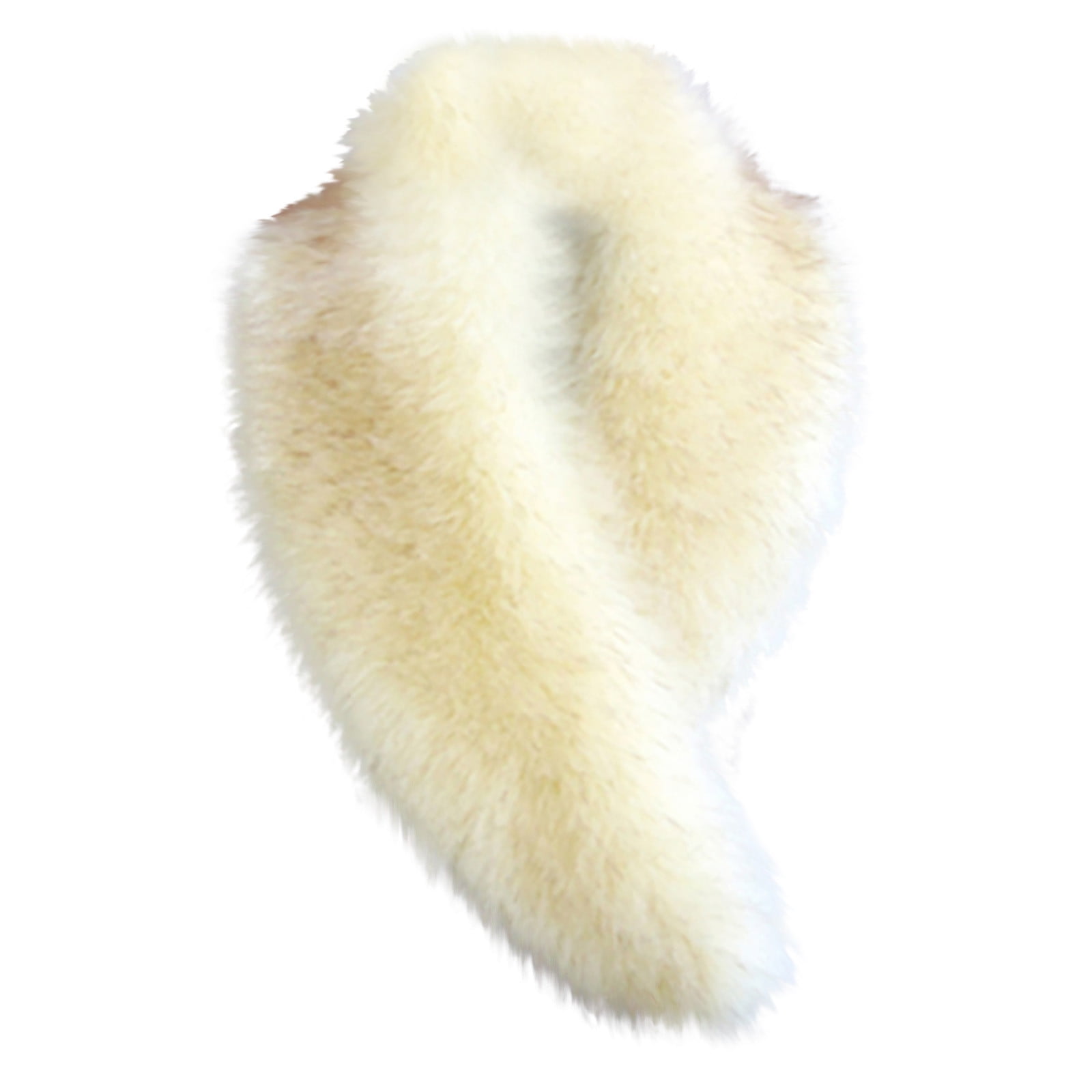 Lolmot Faux Fur Shawl for Women Winter Warm Soft Fluffy Fur Collar ...
