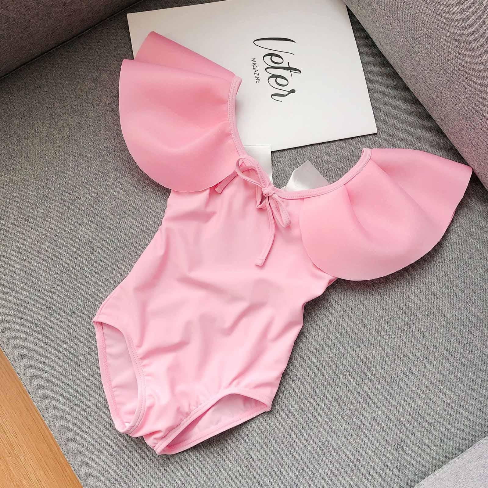 Lolmot Girls One Piece Swimsuits Toddler Bathing Suit Kids Quick Dry ...