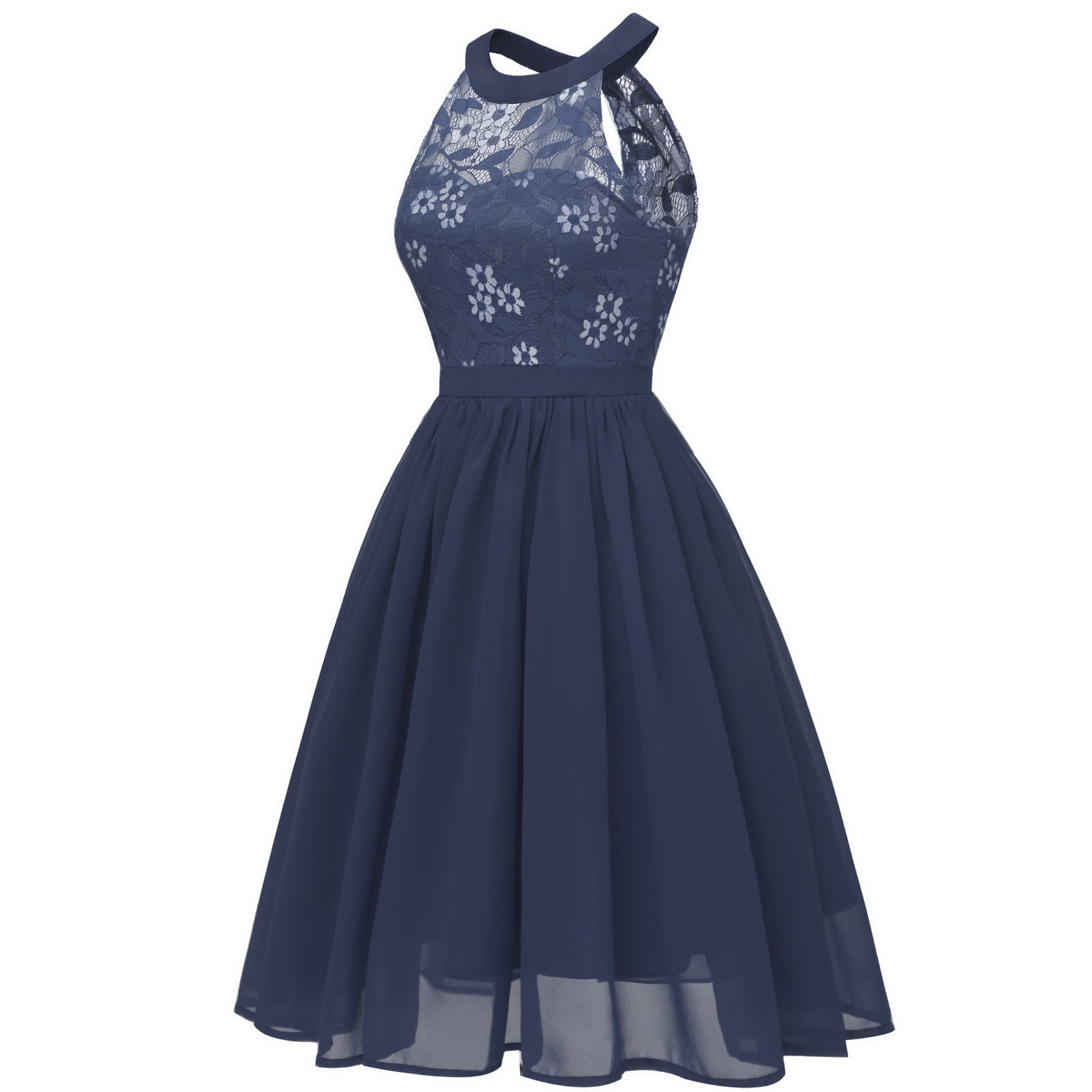 Lolmot Medieval Renaissance Corset Dress Women Lace Chiffon Round Neck