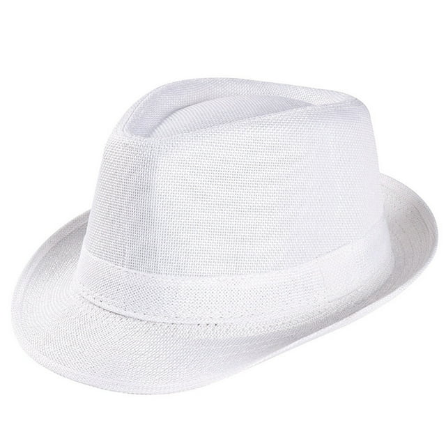 Lolmot Unisex Summer Fedora Hats, Classic Lightweight Short Brim, Beach ...