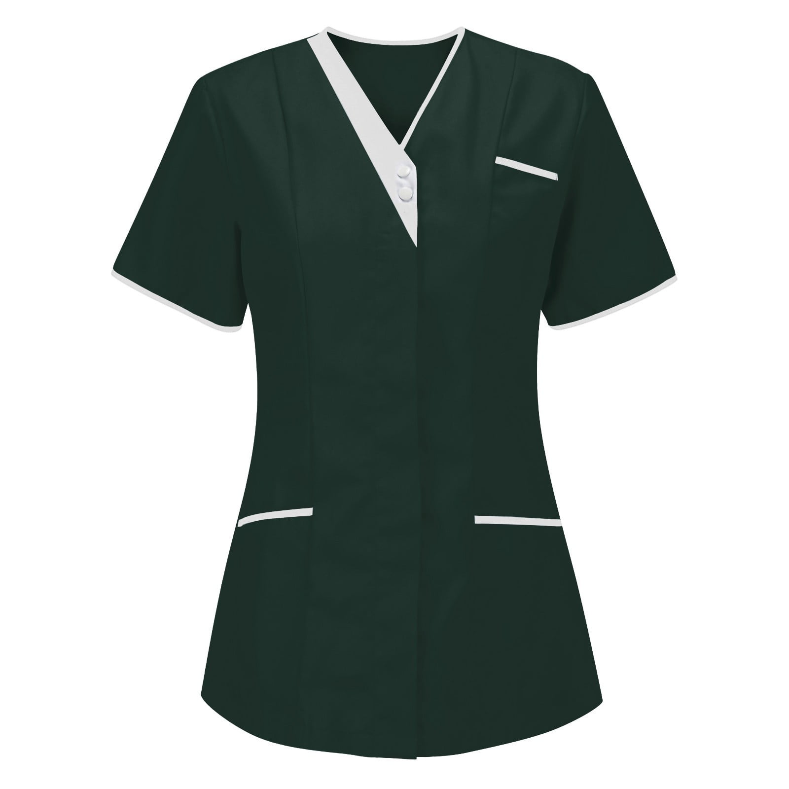 Lolmot Plus Size Scrubs for Women Nurses Tunic Uniform Clinic Carer V ...
