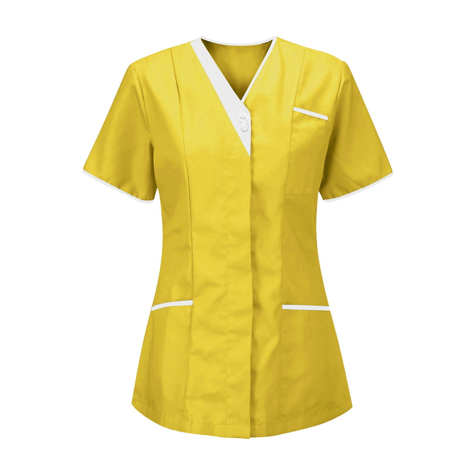 Lolmot Plus Size Scrubs for Women Nurses Tunic Uniform Clinic Carer V ...