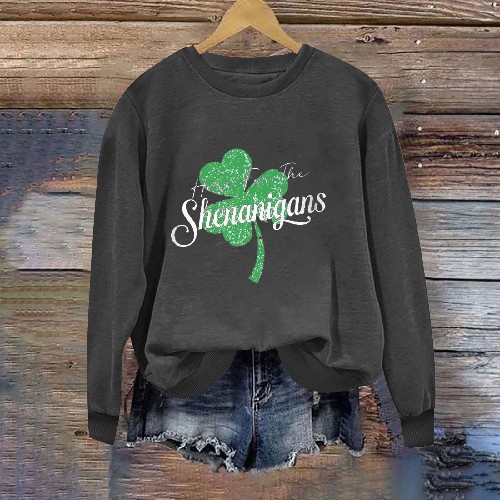 Lolmot St Patricks Day Sweatshirt Women Funny Sayings Pullover Tops ...