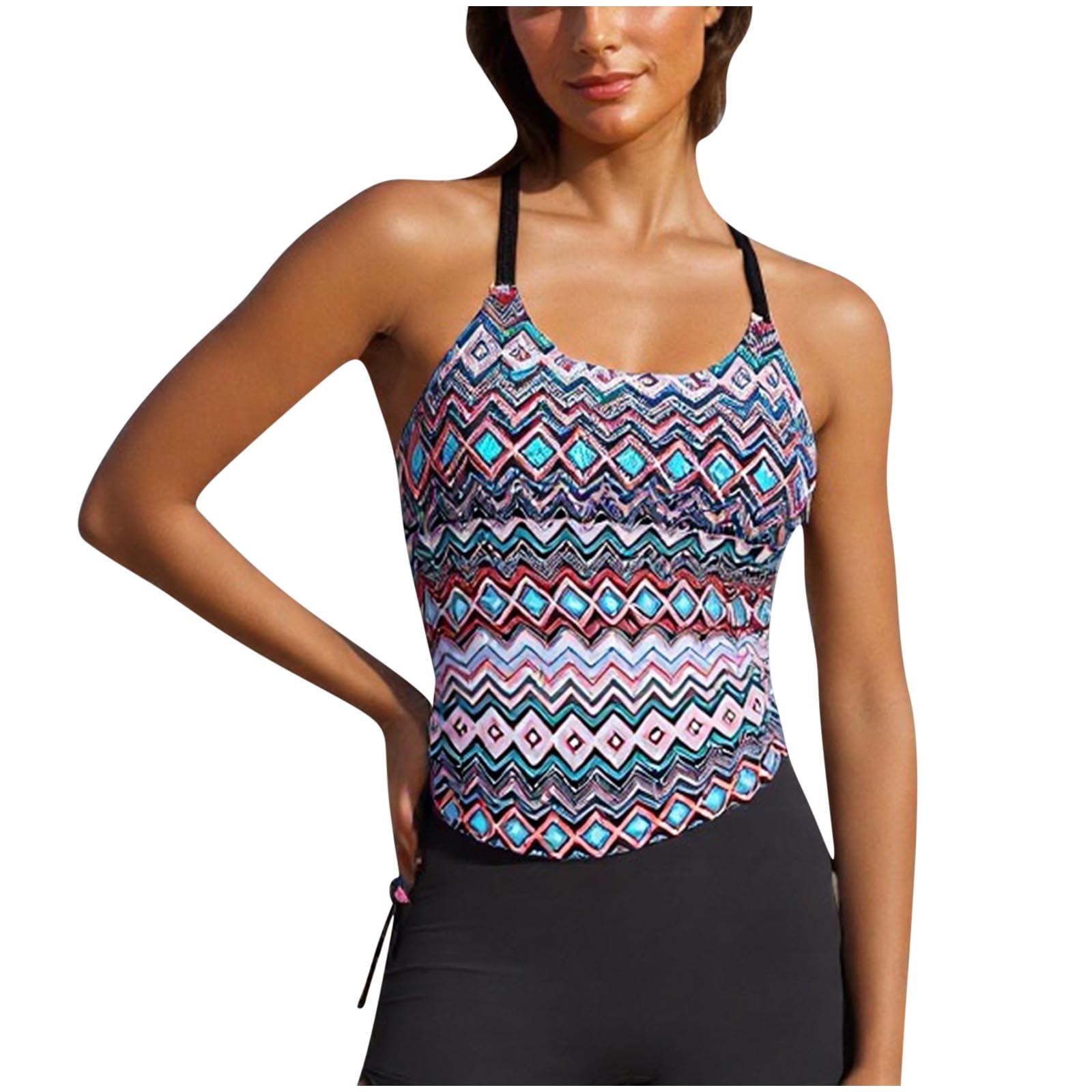 Lolmot Tankini Swimsuits for Women Modest Bathing Suits Only Athletic ...