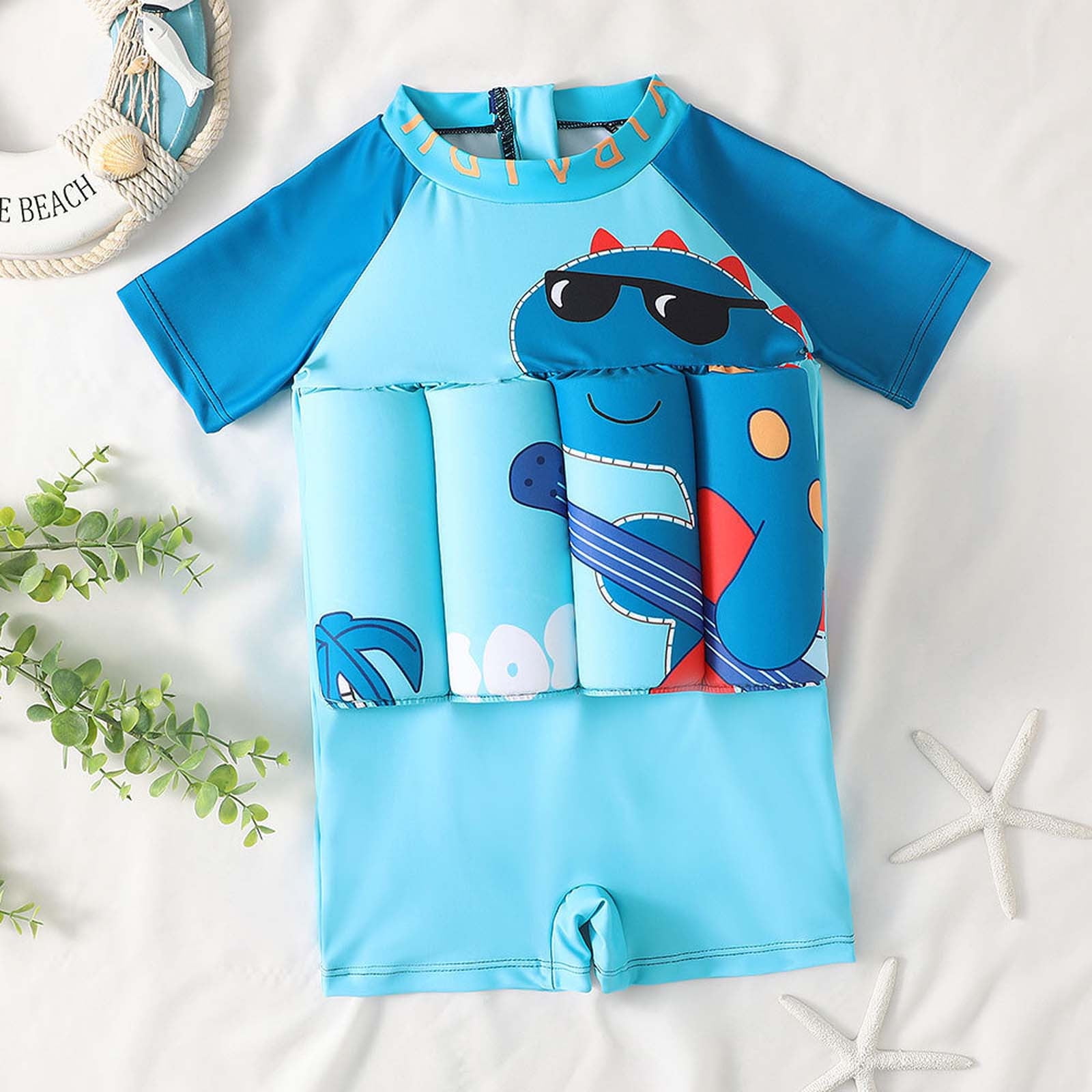 Lolmot Toddler Float Swimsuit with Arm Bands, Kid Training Swim Vest ...