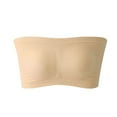 Lolmot Women Seamless Bandeau Bra Strapless Bralette Padded Tube Crop