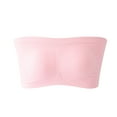 Lolmot Women Seamless Bandeau Bra Strapless Bralette Padded Tube Crop