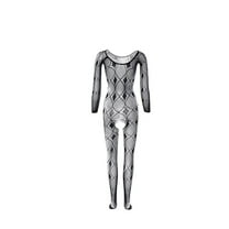 Lolmot Fishnet Bodysuit Bodystocking Lingerie Women Long Sleeve One ...