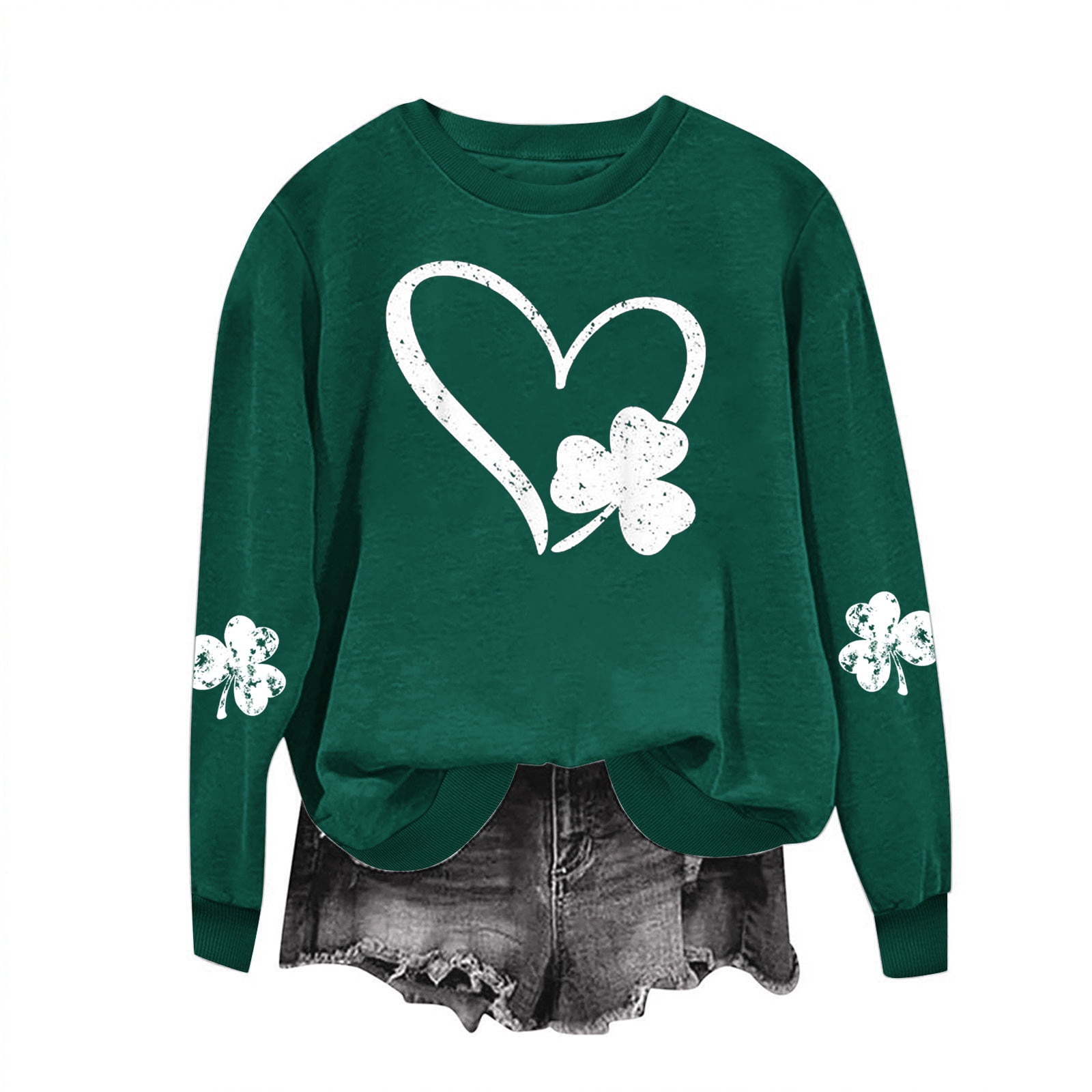 Lolmot Womens St Patrick's Day Oversized Sweatshirt Crewneck Long ...