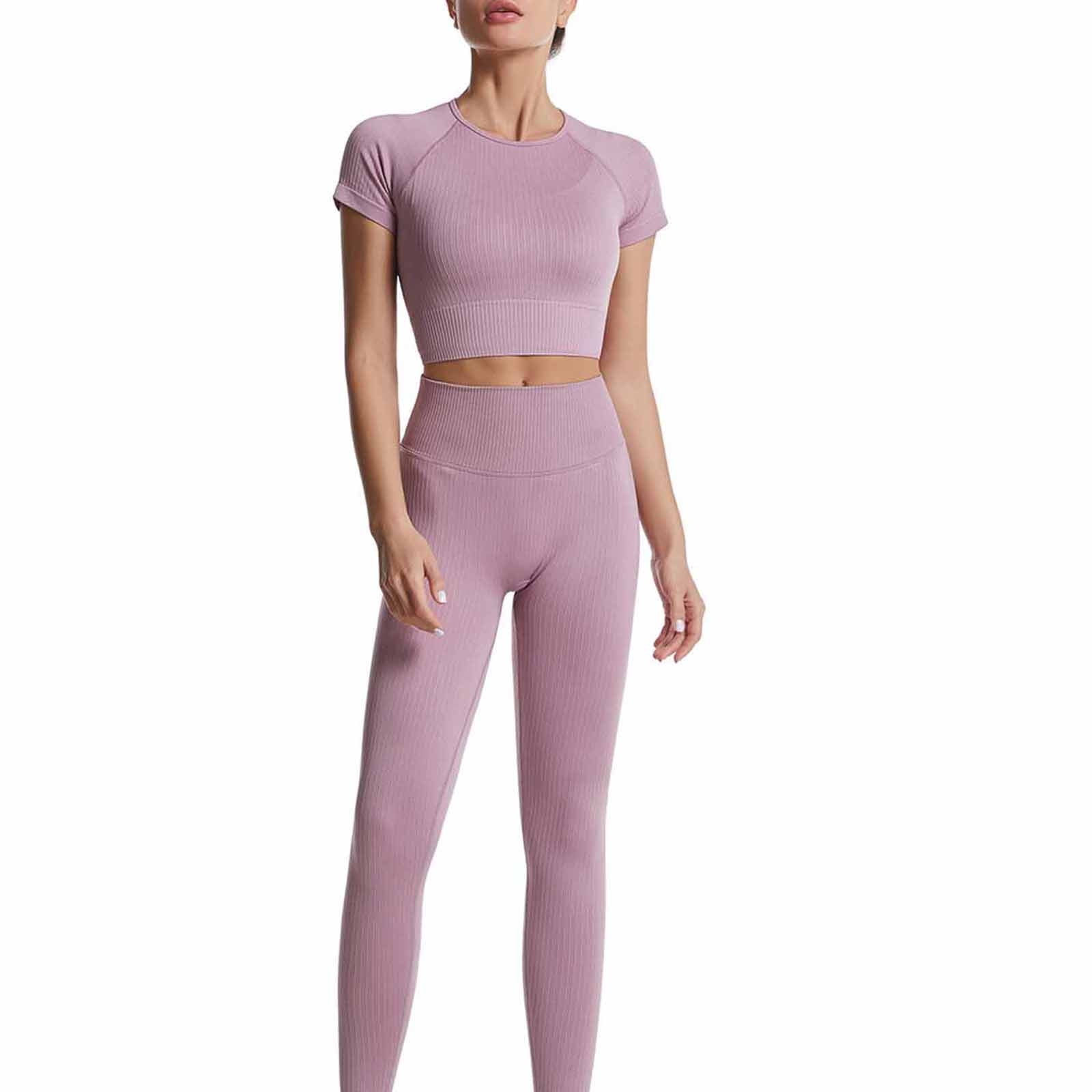 Lolmot Workout Sets for Women Yoga Outfit Seamless Workout Outfits ...